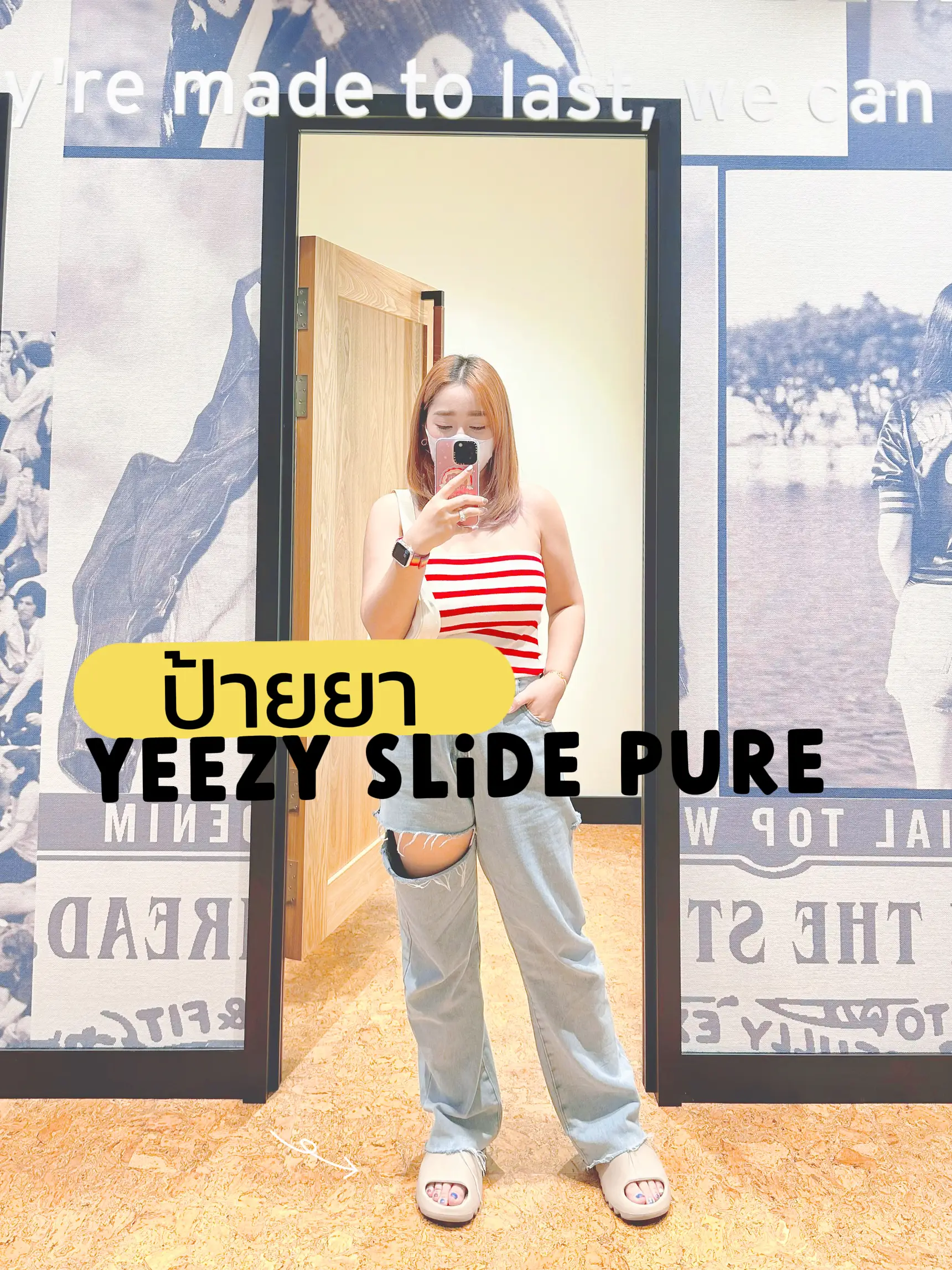 YEEZY SLIDE PURE STAGEショルダースリッパ 🩴🩴 | SAOWAMALEW ♡が投稿したフォトブック | Lemon8