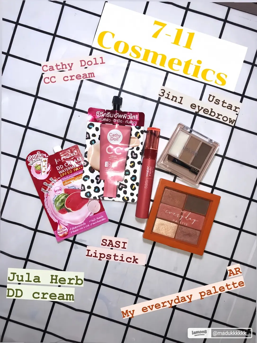 เครื่องเเต่งหน้าคบคันที่7-11 | แกลเลอรีที่โพสต์โดย 𝘐_𝘷𝘺 | Lemon8