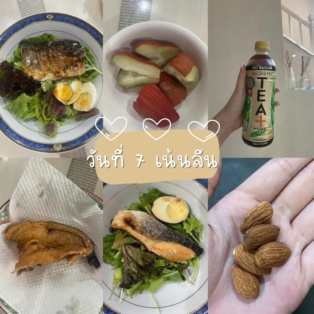 ตารางอาหาร 7 วันลดน้ำหนัก จาก 62kg. สู่ 48kg. 🥗 | แกลเลอรีที่โพสต์โดย 𝑂𝑜𝑚𝑚𝑖𝑒♡︎ | Lemon8