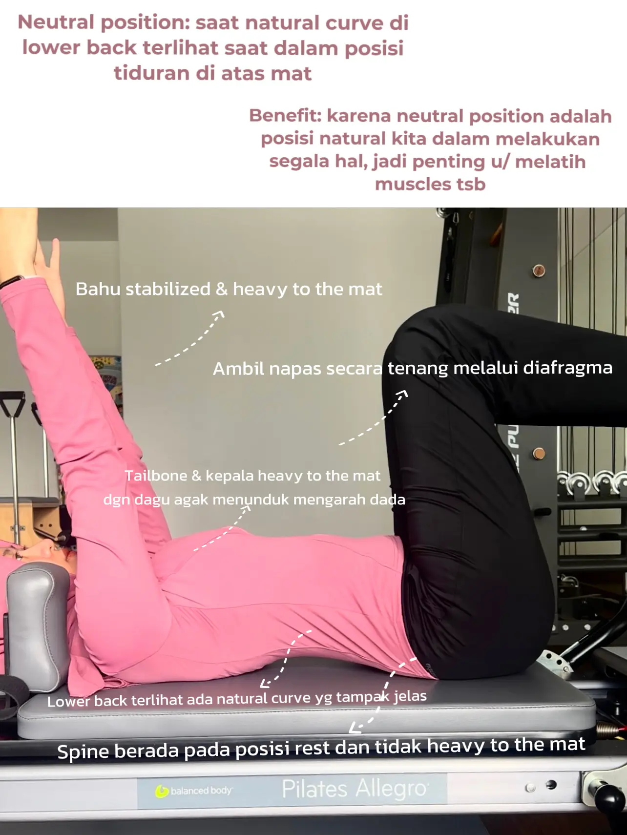 Posisi Neutral VS Imprint dalam Pilates 🤸‍♀️ | Galeri diposting oleh ...