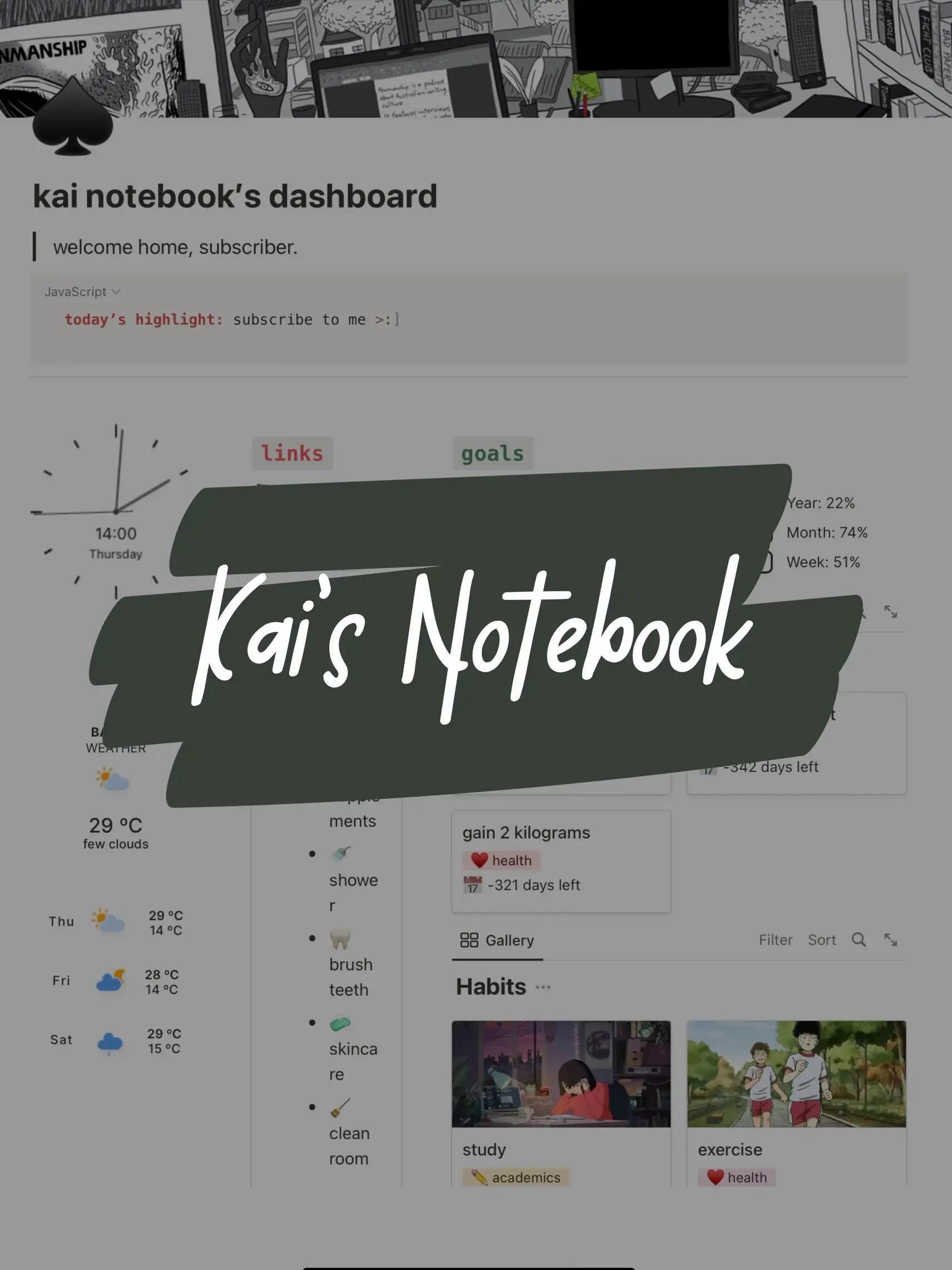 how i built my notion with these free templates! | Gallery posted by ...