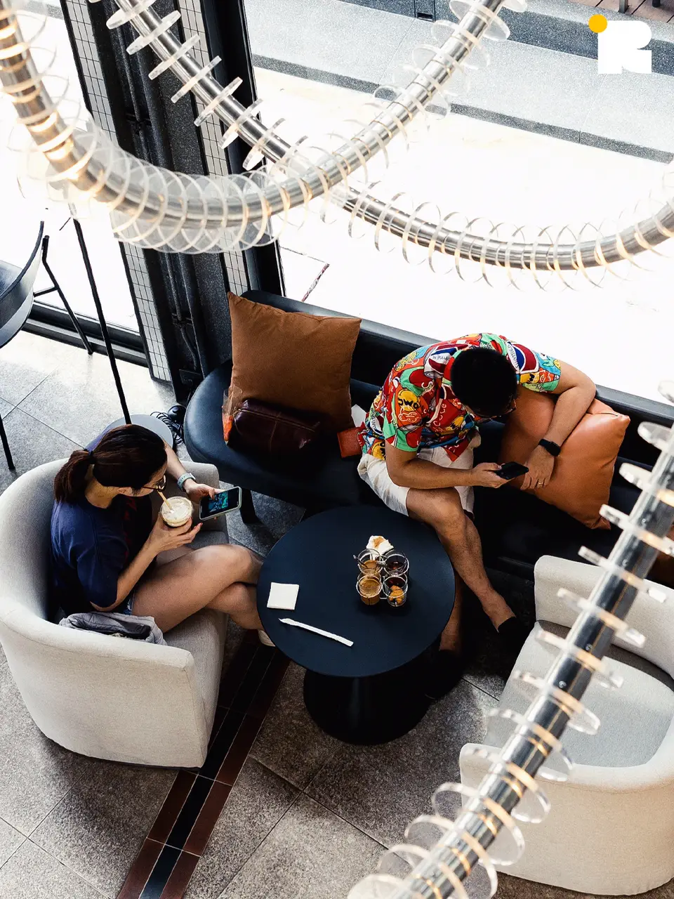 Groundwork, the cafe in the old building, but it's so cool inside ...