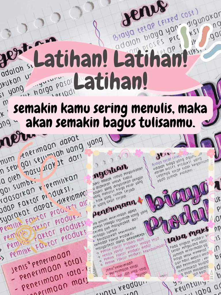 Tips Tulisan Rapi | Galeri diposting oleh rezqianotes | Lemon8