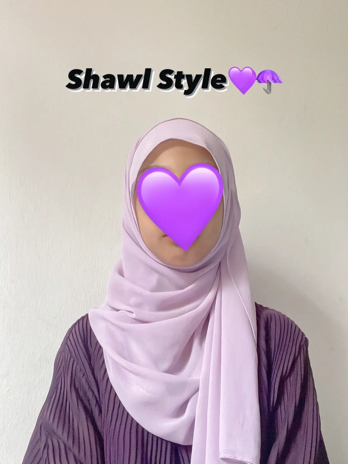 Simple Shawl Totureal💜☂️ | Galeri disiarkan oleh ra-nia | Lemon8