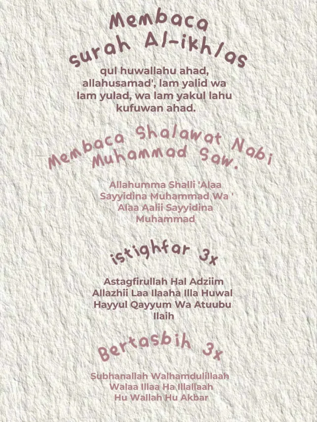 4 Amalan baik sebelum tidur For Muslim&Muslimah💗 | Galeri diposting ...