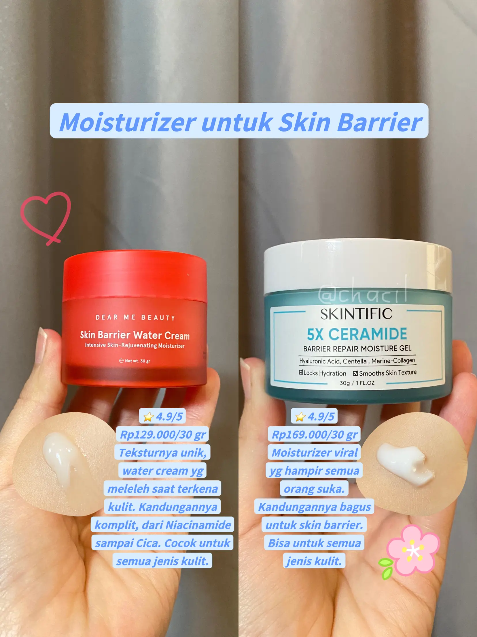 Racun Moisturizer Sesuai Jenis Kulit | Galeri diposting oleh chacil | Lemon8