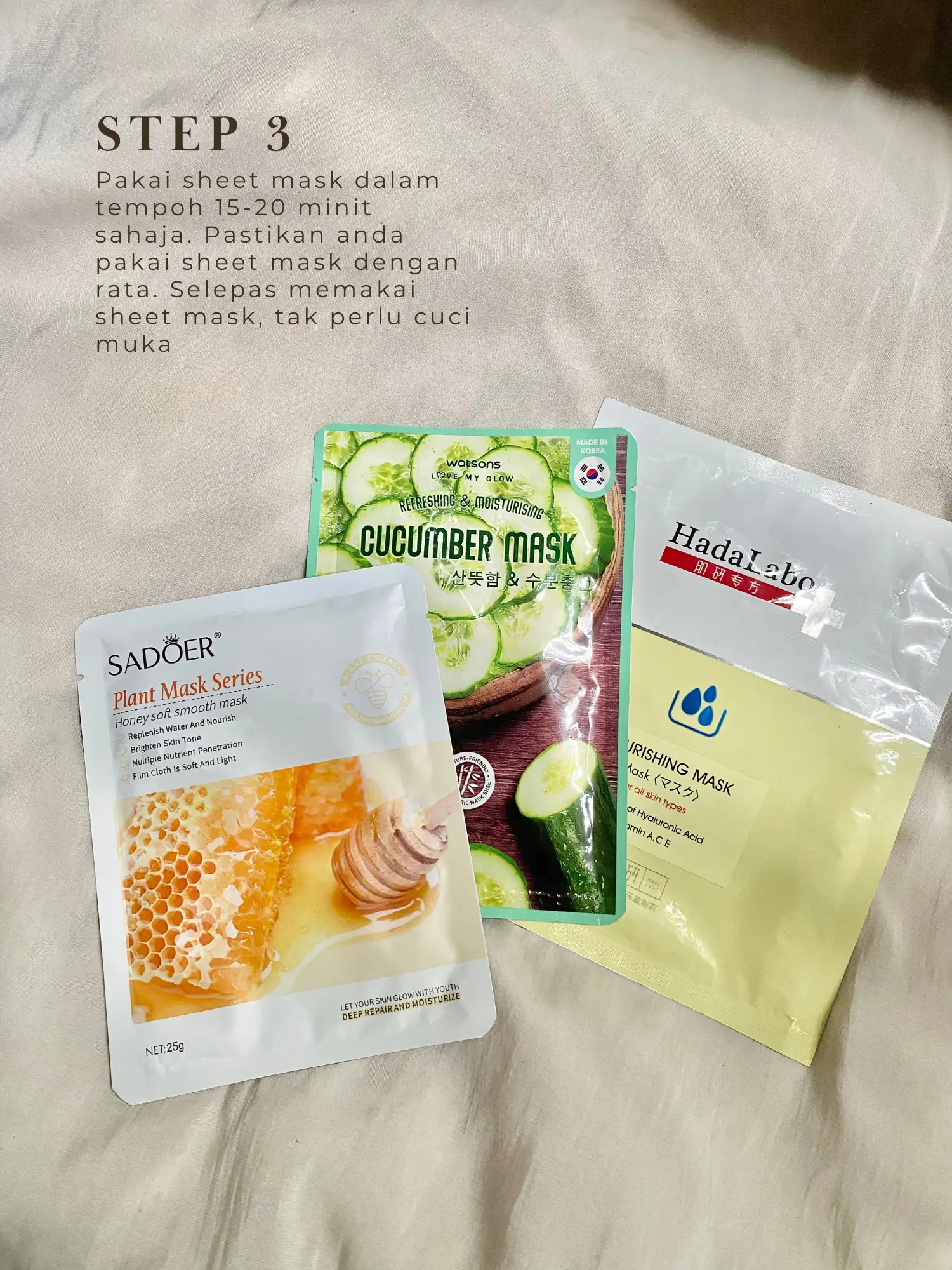 5 Step Memakai Sheet Mask Yang Betul | Galeri disiarkan oleh Amyra ...