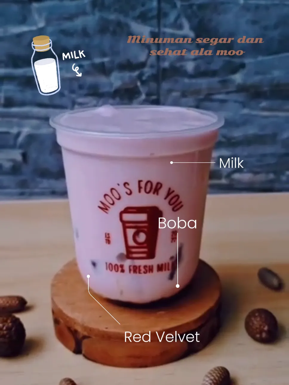 Boba Redvelvet Milky Simple | Video dipublikasikan oleh Moosyou2 | Lemon8