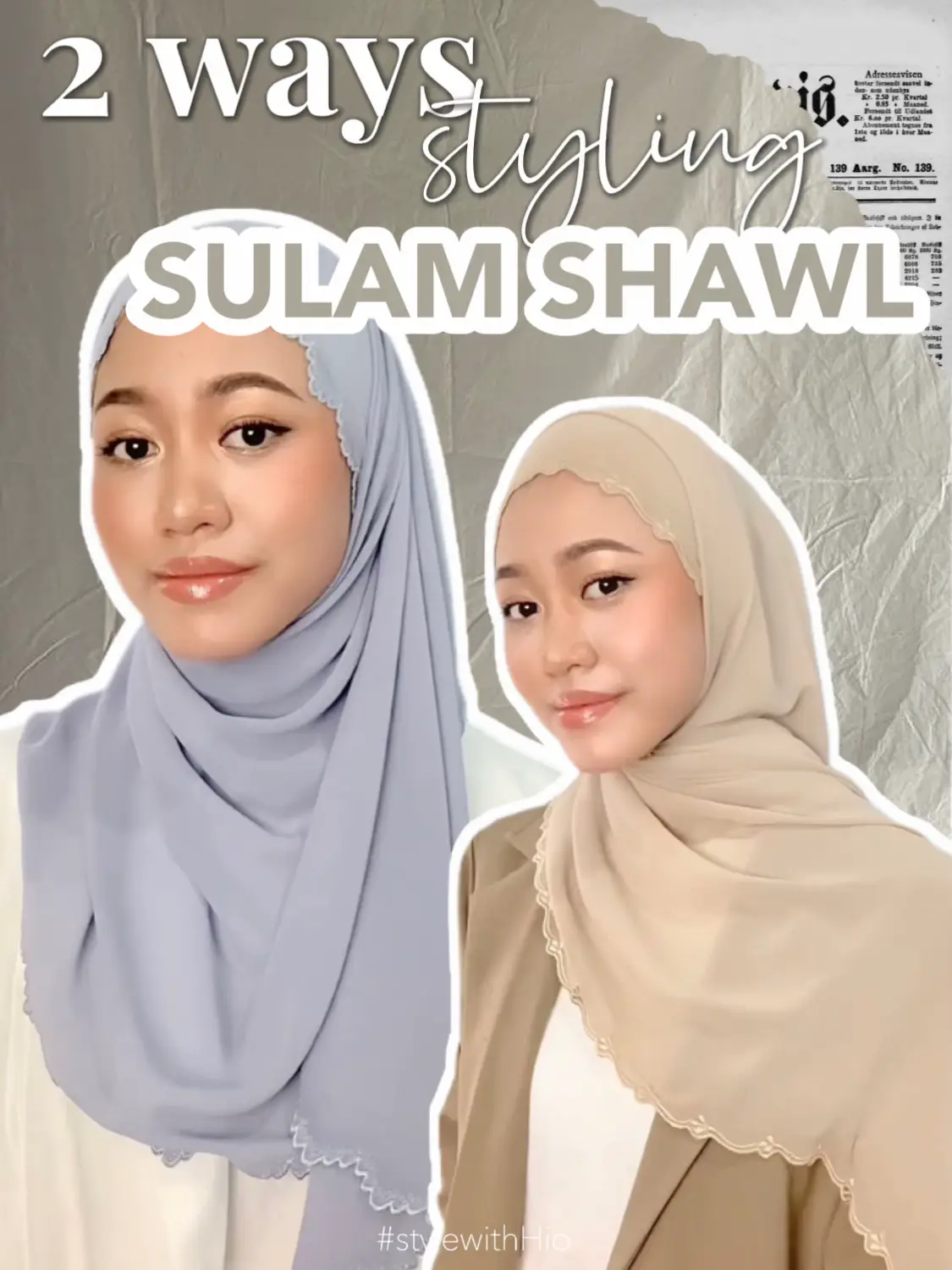 2 WAYS OF STYLING THE SULAM SHAWL | Video diterbitkan oleh hiohiyo | Lemon8
