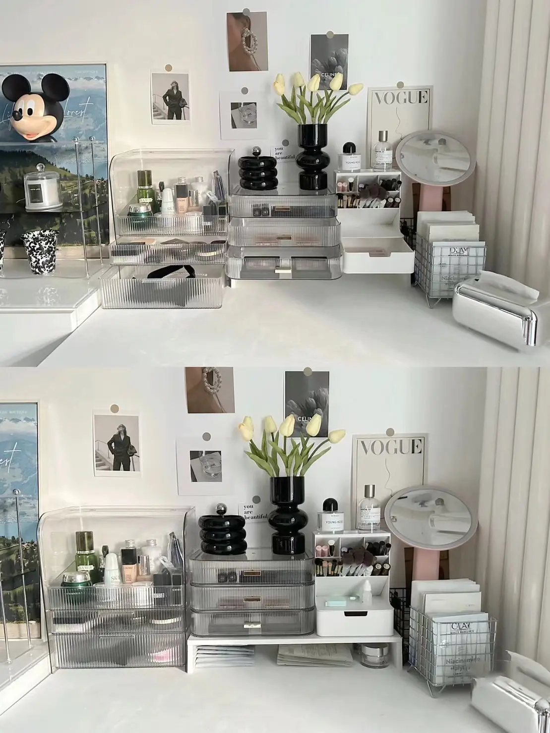 Items Organize Makeup Table with Dust-Proof Skin Care Storage Box🌟 ...