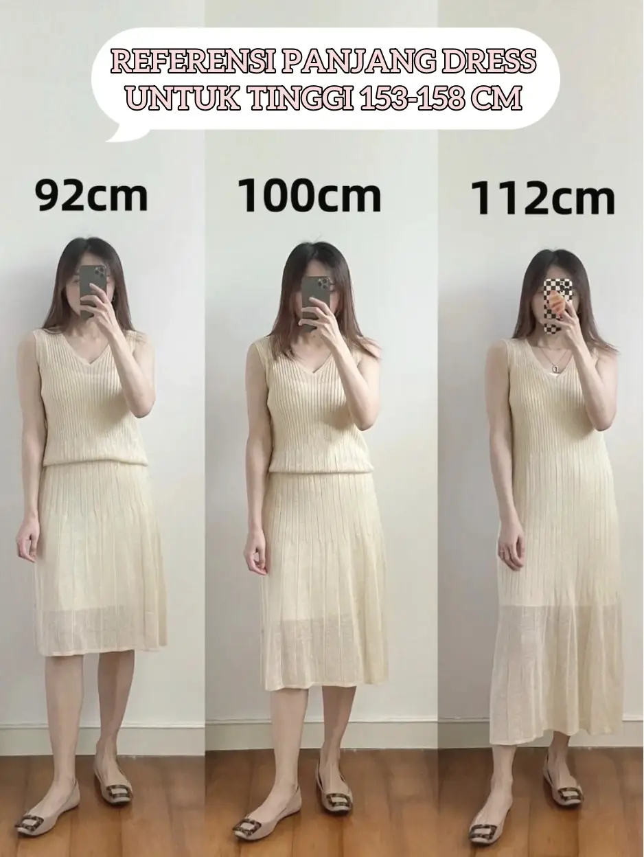 REFERENSI PANJANG DRESS UNTUK TINGGI 153-158 CM👗⭐️ | Galeri diposting oleh Fashion.hacks | Lemon8