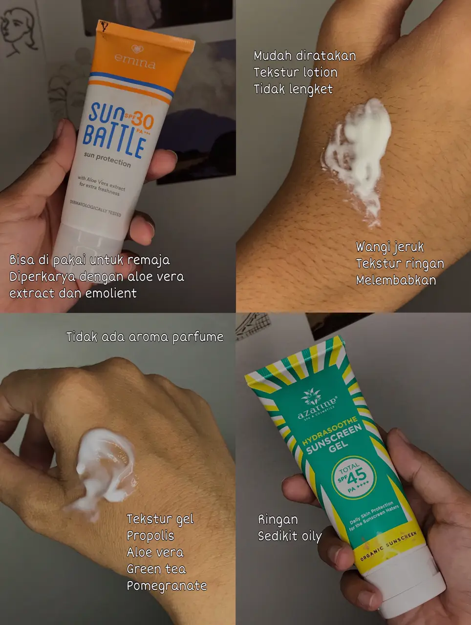 Review dan rate sunscreen drug store | Galeri diposting oleh Qoriahtullah | Lemon8