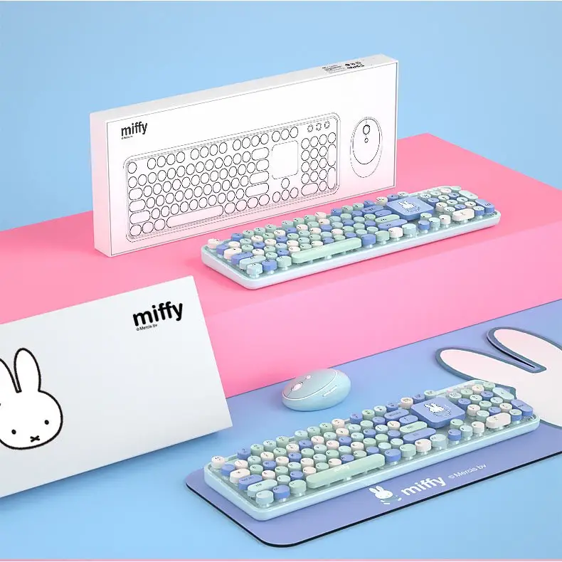 คีย์บอร์ดไร้สาย Miffy ครบเซ็ต น่ารัก สีสวยถูกใจมากๆ 😍 | แกลเลอรีที่โพสต์โดย Phim Rawin | Lemon8