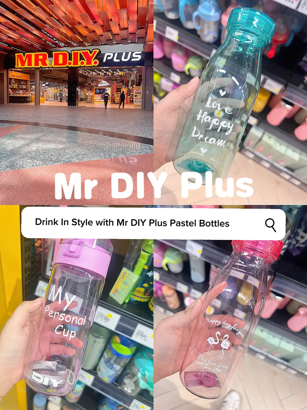 Drink In Style with Mr DIY Plus Pastel Bottles🌈 | Galeri disiarkan oleh ...