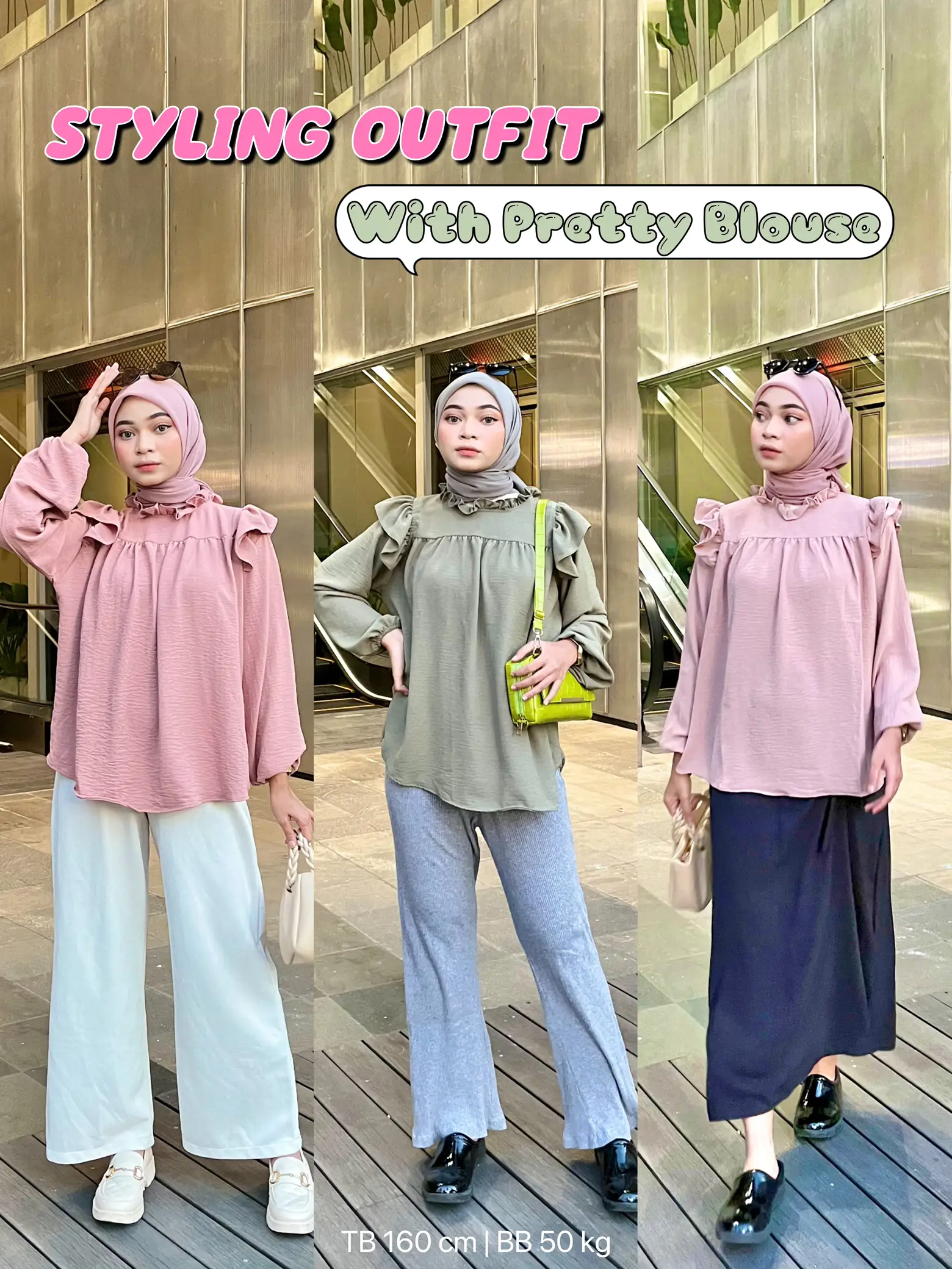 STYLING OUTFIT “with pretty blouse”💖 | Galeri diposting oleh ...