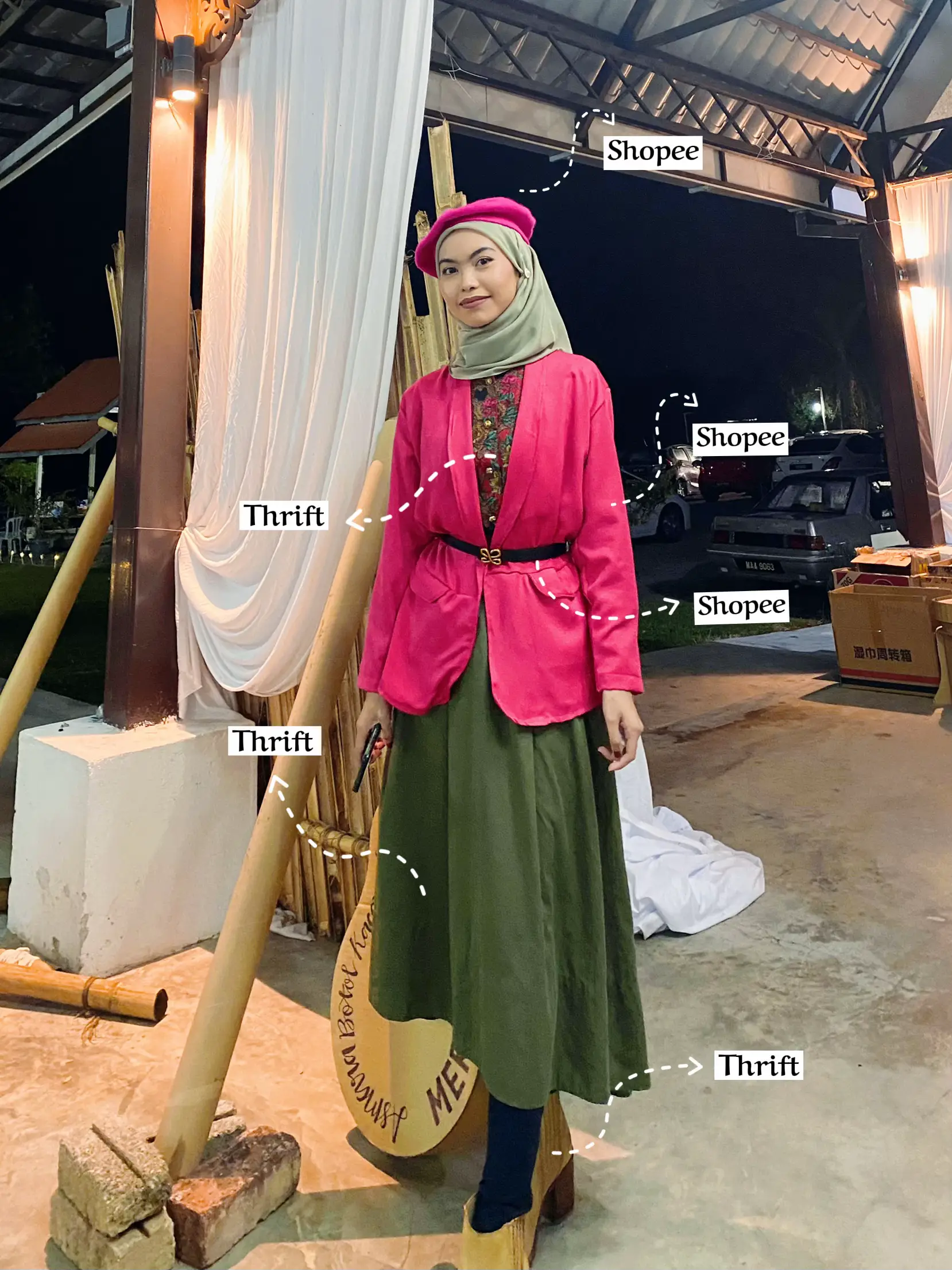 PINK AND GREEN COMBINATION OOTD | แกลเลอรีที่โพสต์โดย Qlahmz | Lemon8