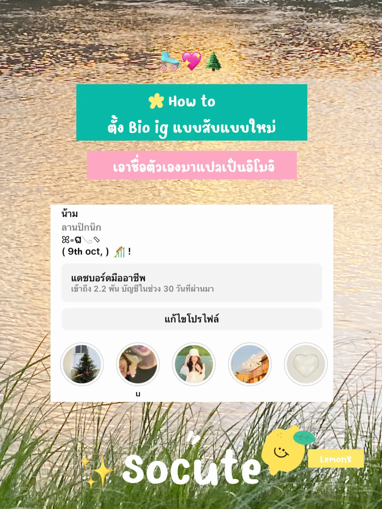 ˗ˋˏ Trick ˎˊ- แต่ง Bio ig ยังไงให้ดูสดใส น่ารักก ⌇🌷 | แกลเลอรีที่โพสต์ ...
