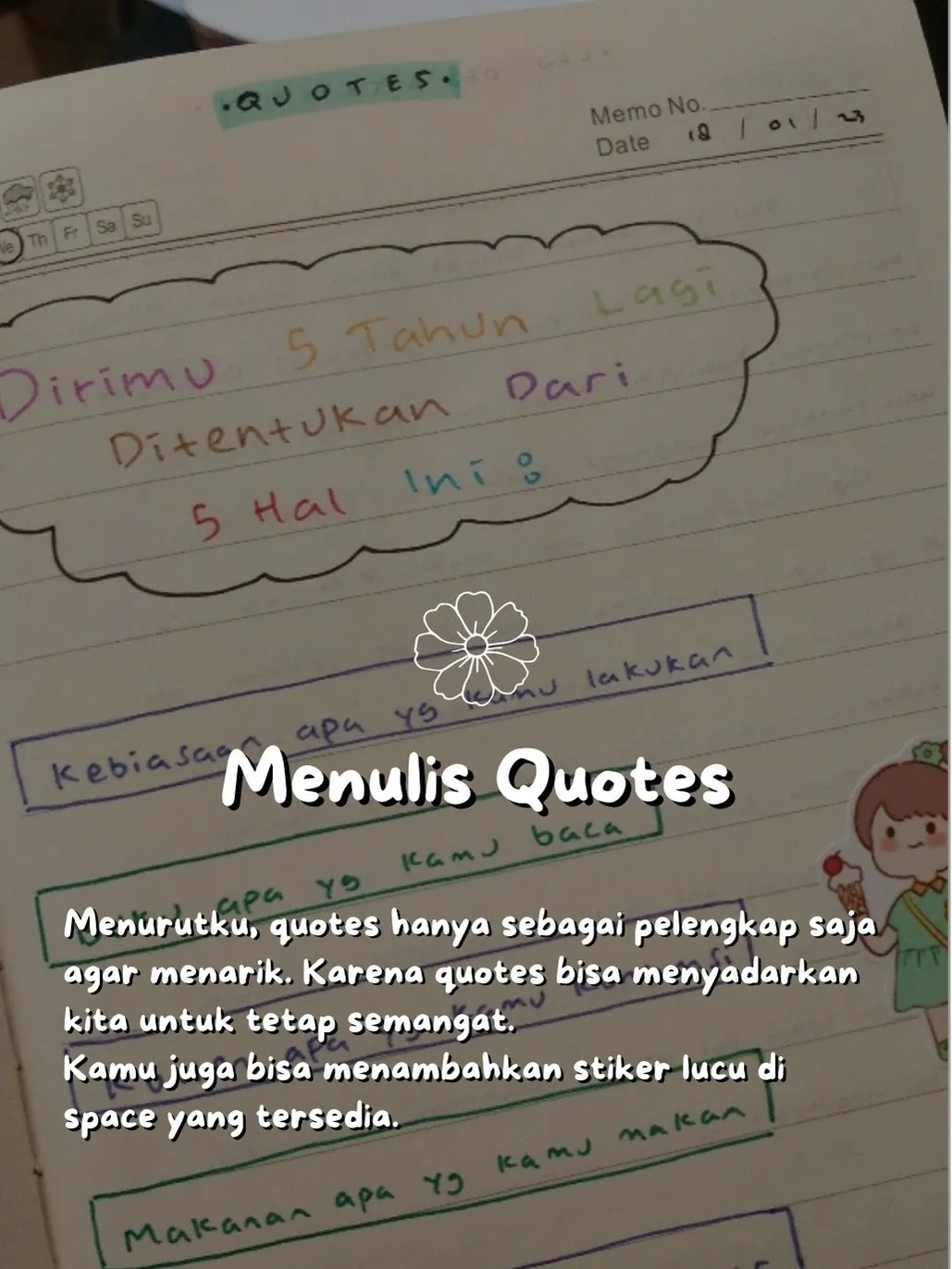5 Tips Menulis di Notebook Selain Curhatan | แกลเลอรีที่โพสต์โดย Alifia Nabila | Lemon8