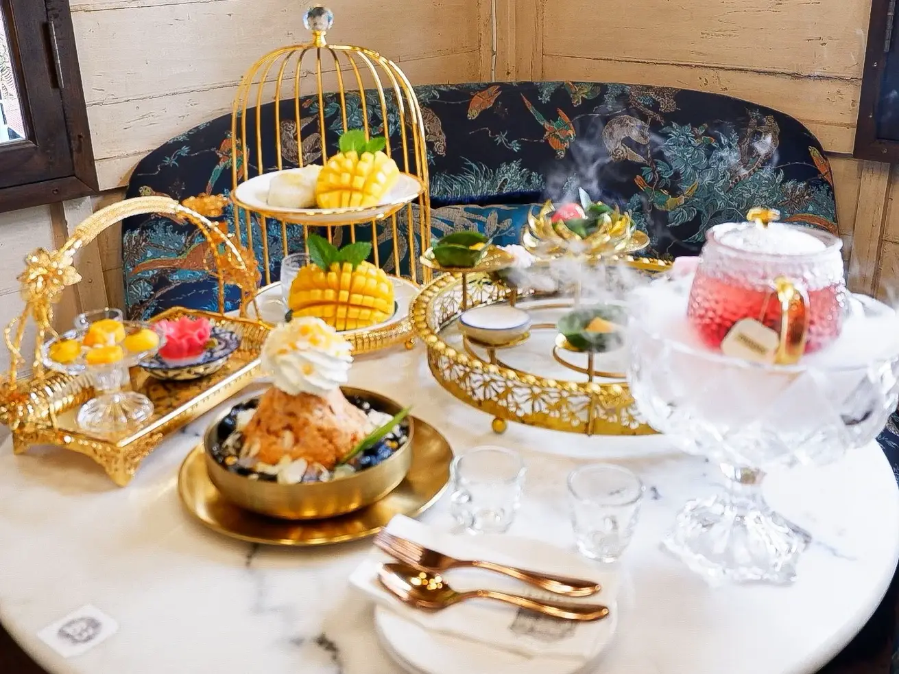 "Gingerbread House" 🏡 Thai Style Cafe Row of Swing Poles | Gallery ...