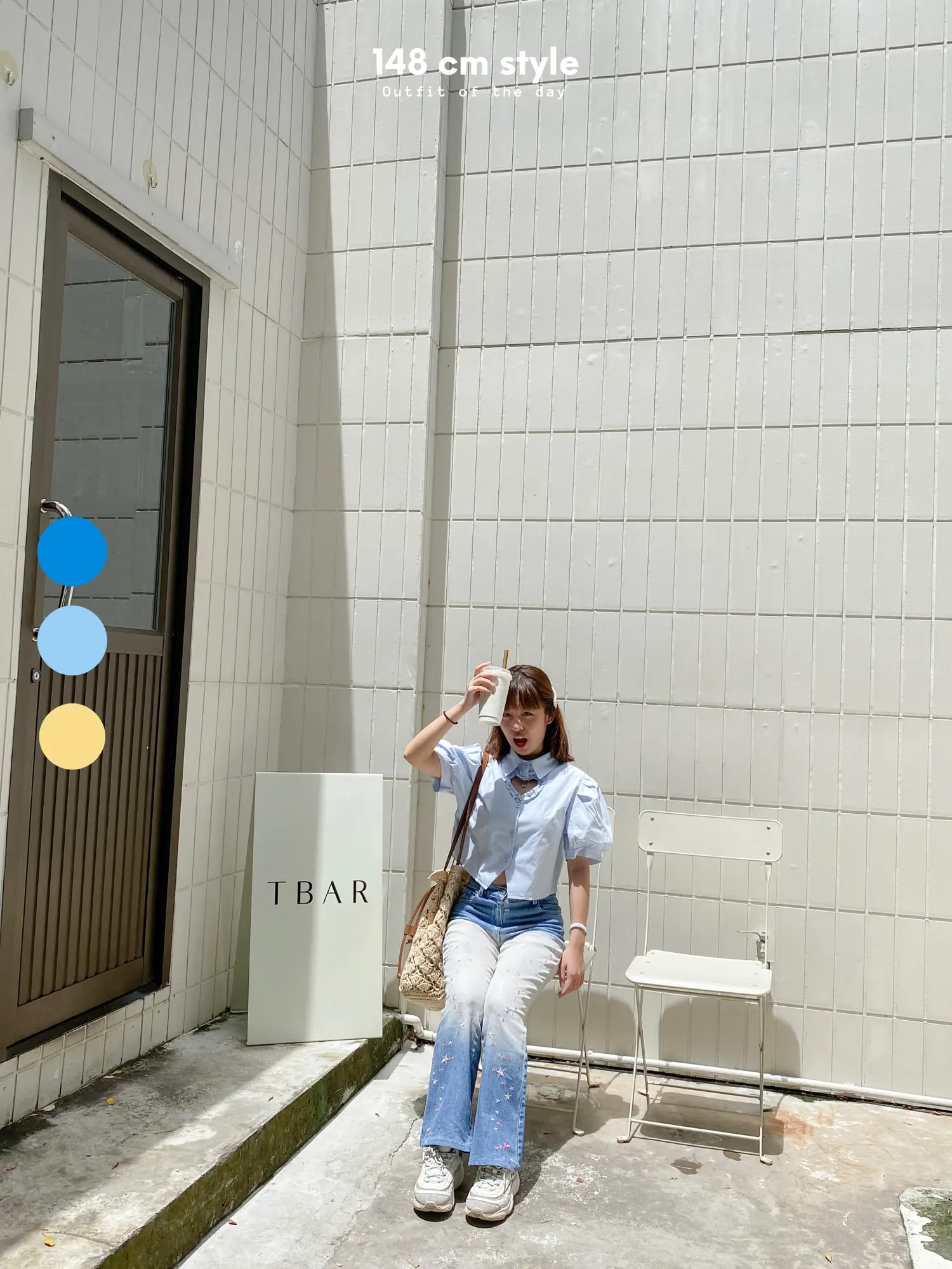 🧵148cm’s OOTD | วั น ศุ ก ร์ สี ฟ้า🪡☁️ 💙 | แกลเลอรีที่โพสต์โดย pattaling.🏔 | Lemon8