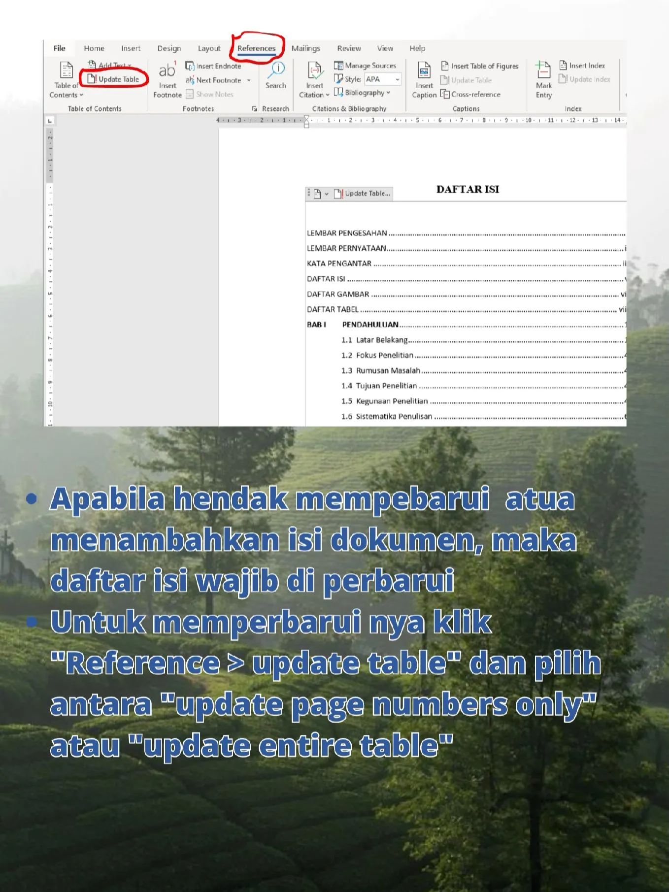 CARA EZ BUAT DAFTAR ISI DI WORD | Galeri diposting oleh Kiwe || Polygot | Lemon8