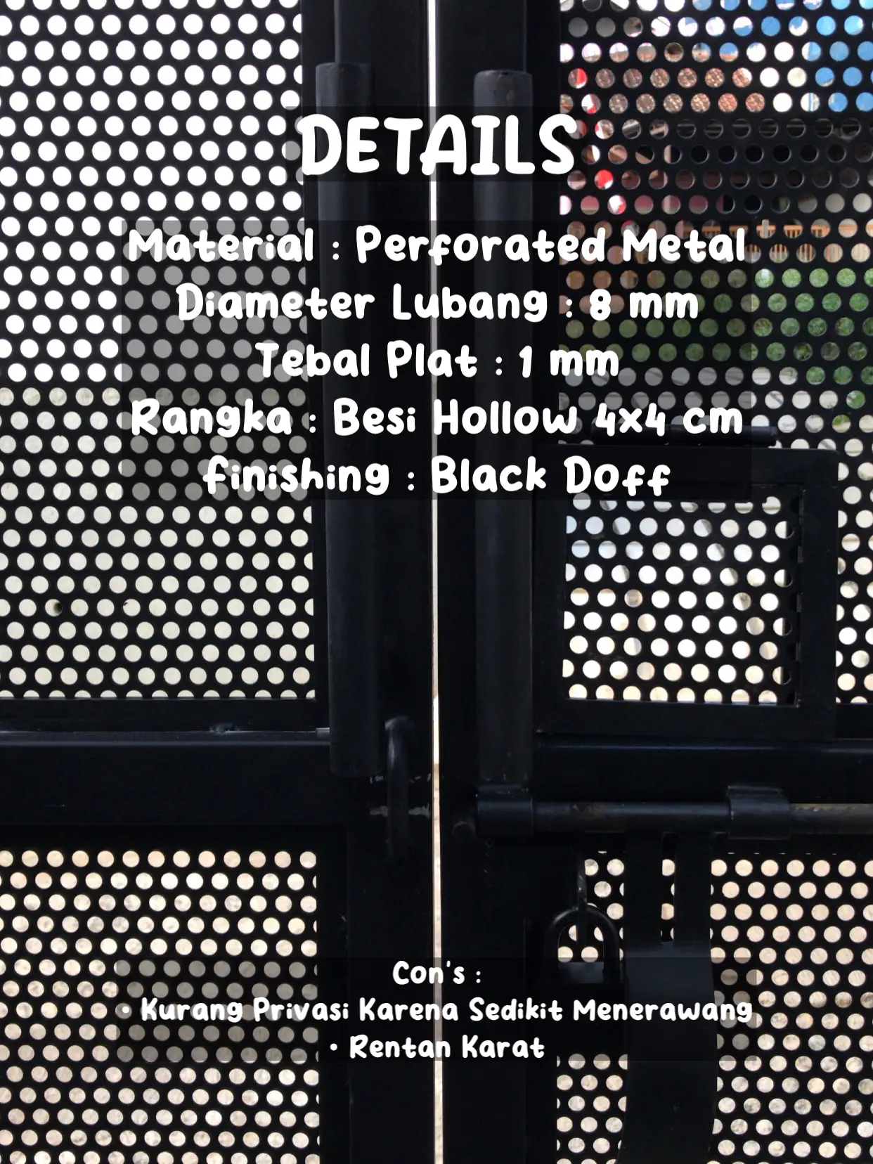 INSPIRASI PAGAR INDUSTRIAL DENGAN PERFORATED METAL | Galeri diposting ...