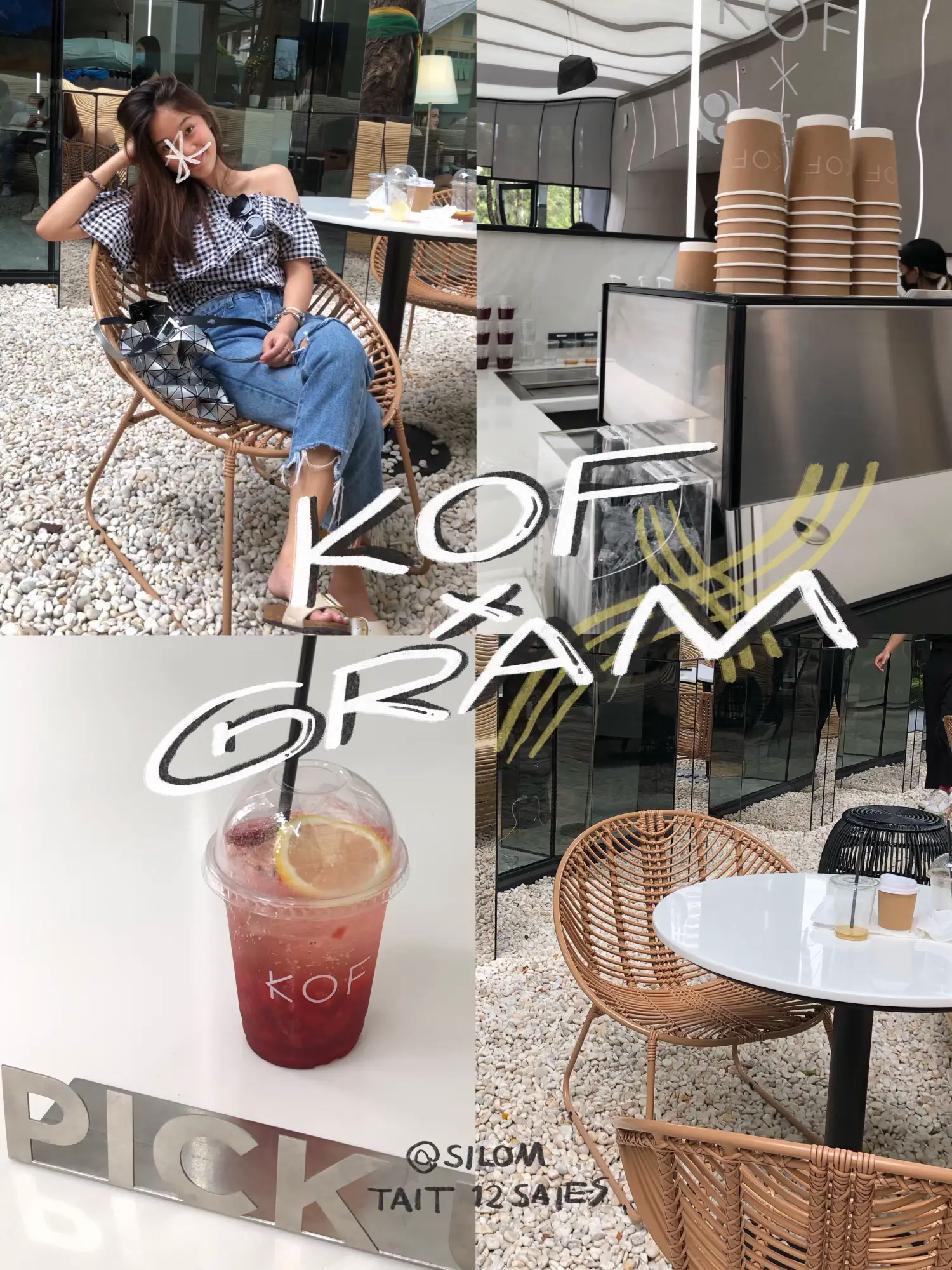 Kof x gram | คาเฟ่คูลๆย่านสีลม 🎻🍹 | แกลเลอรีที่โพสต์โดย ceetsk | Lemon8