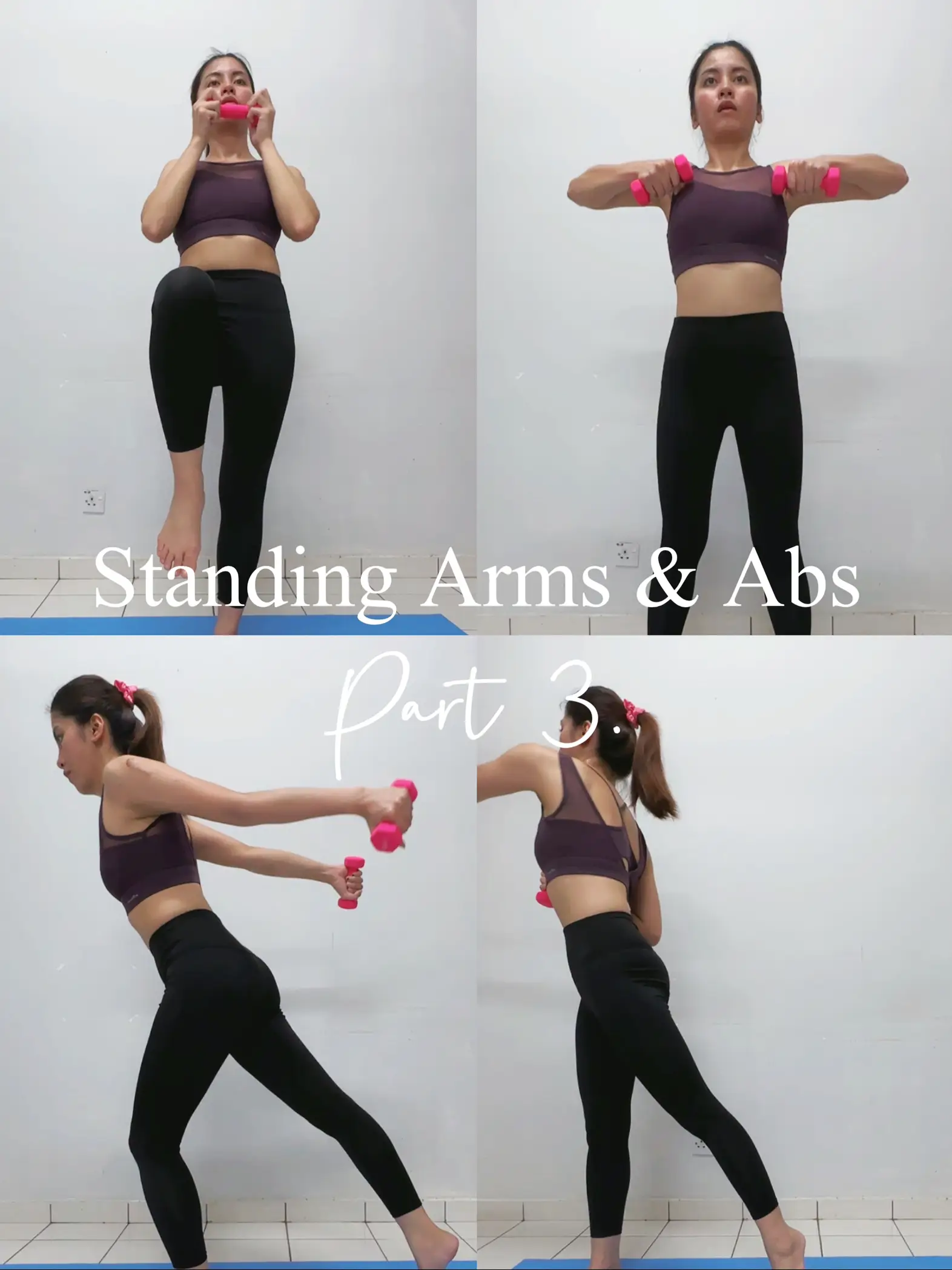 June Workout Series — Standing arms and abs Part 3 | Video published by ...