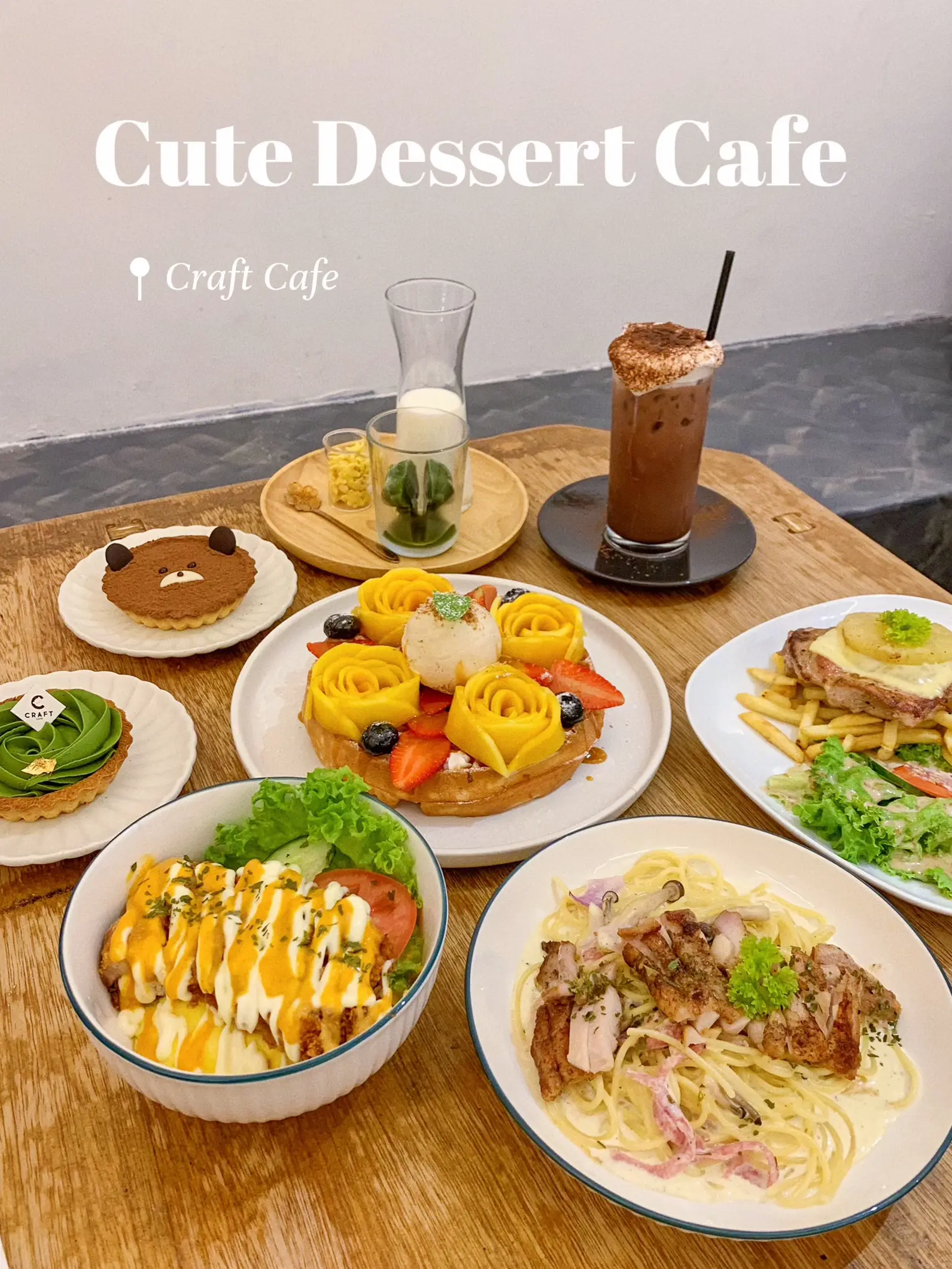 OMG This cafe serves cute desserts! 🌷🧸 | Galeri disiarkan oleh Shan May ...