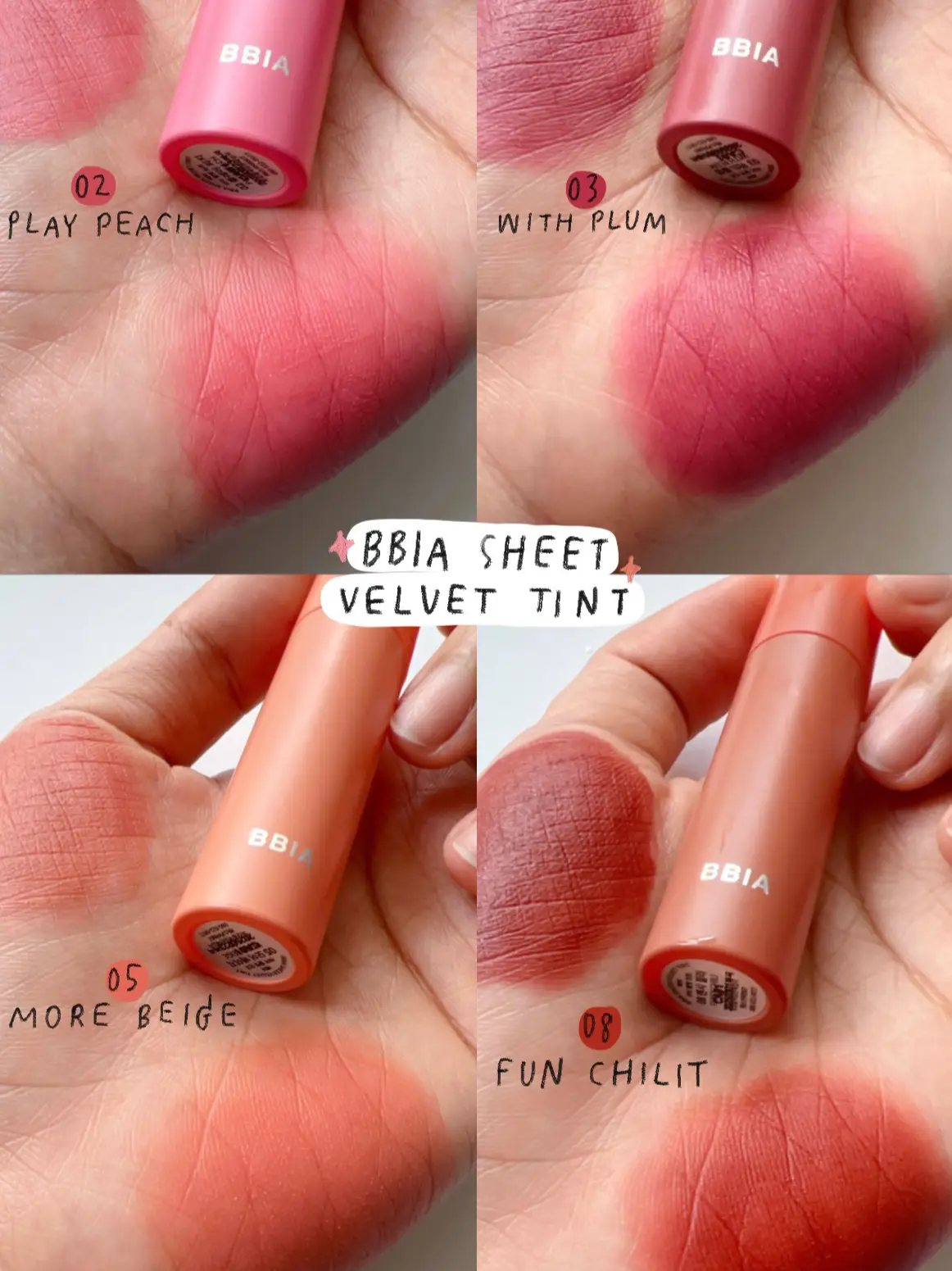 ทาลิปตาม Undertone ด้วย BBIA Sheer Velvet Tint | แกลเลอรีที่โพสต์โดย ployhomx | Lemon8