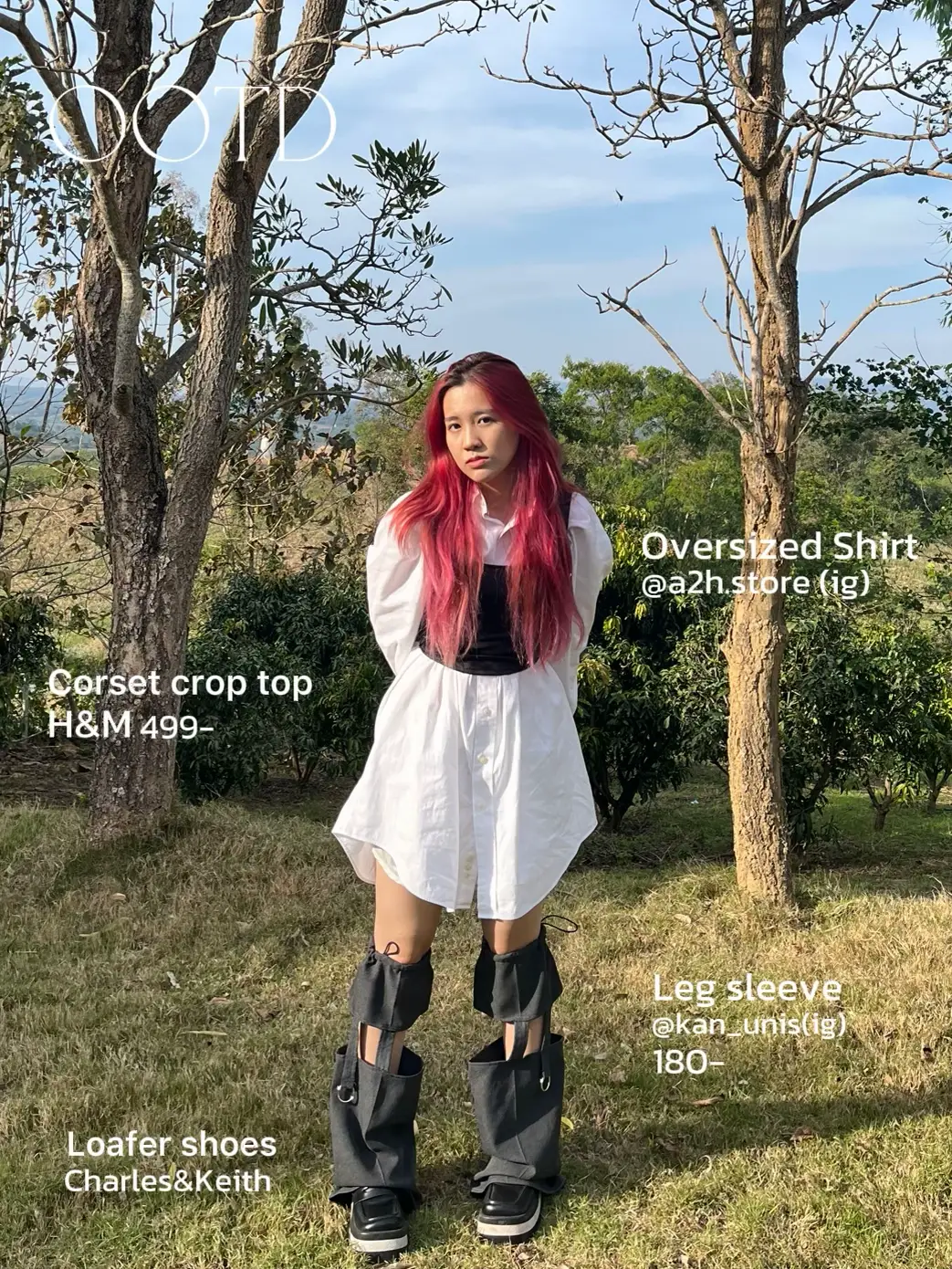 OOTD🌲แต่งตัวไปเขาใหญ่โทนขาวดำแบบคิ้วท์ๆ ที่ทำให้ดูสูง 170++ | แกลเลอรีที่โพสต์โดย pookan | Lemon8