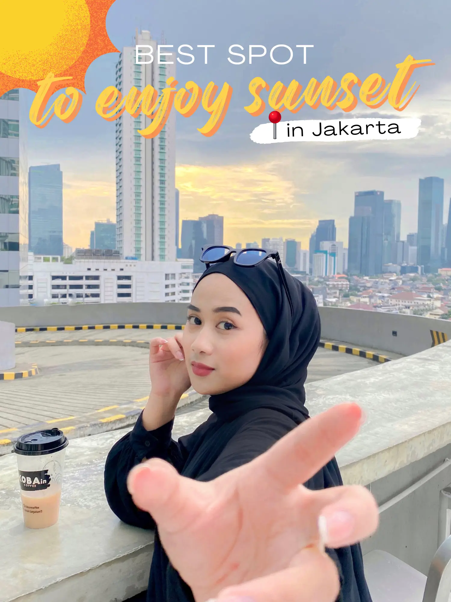Best sunset spot Jakarta🌞 Rooftop cafe review☕️ | Galeri diposting oleh nandadwise | Lemon8