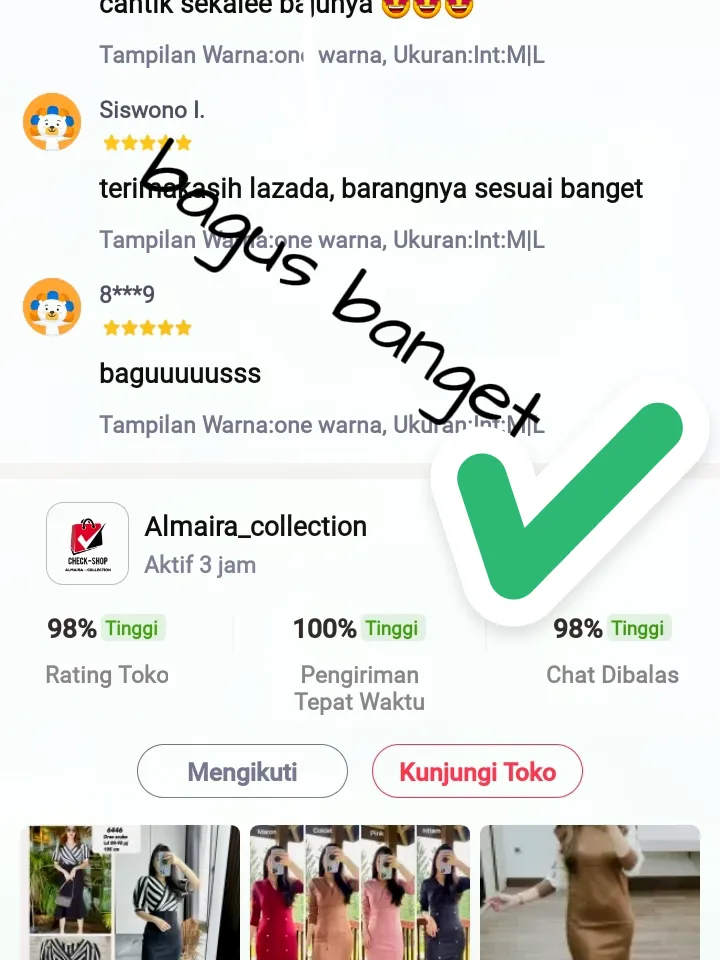 Rekomendasi 5 Toko terbaik di LAZADA | แกลเลอรีที่โพสต์โดย Lucy Desinta_ _ | Lemon8