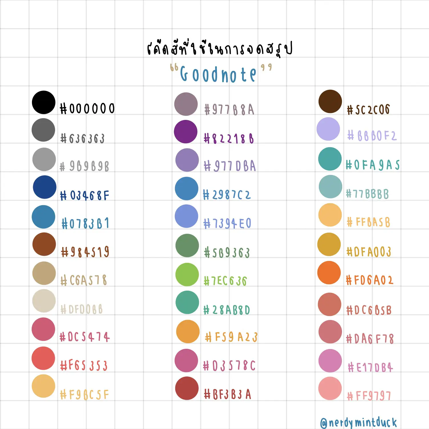 แจกสี goodnote - การค้นหาใน Lemon8