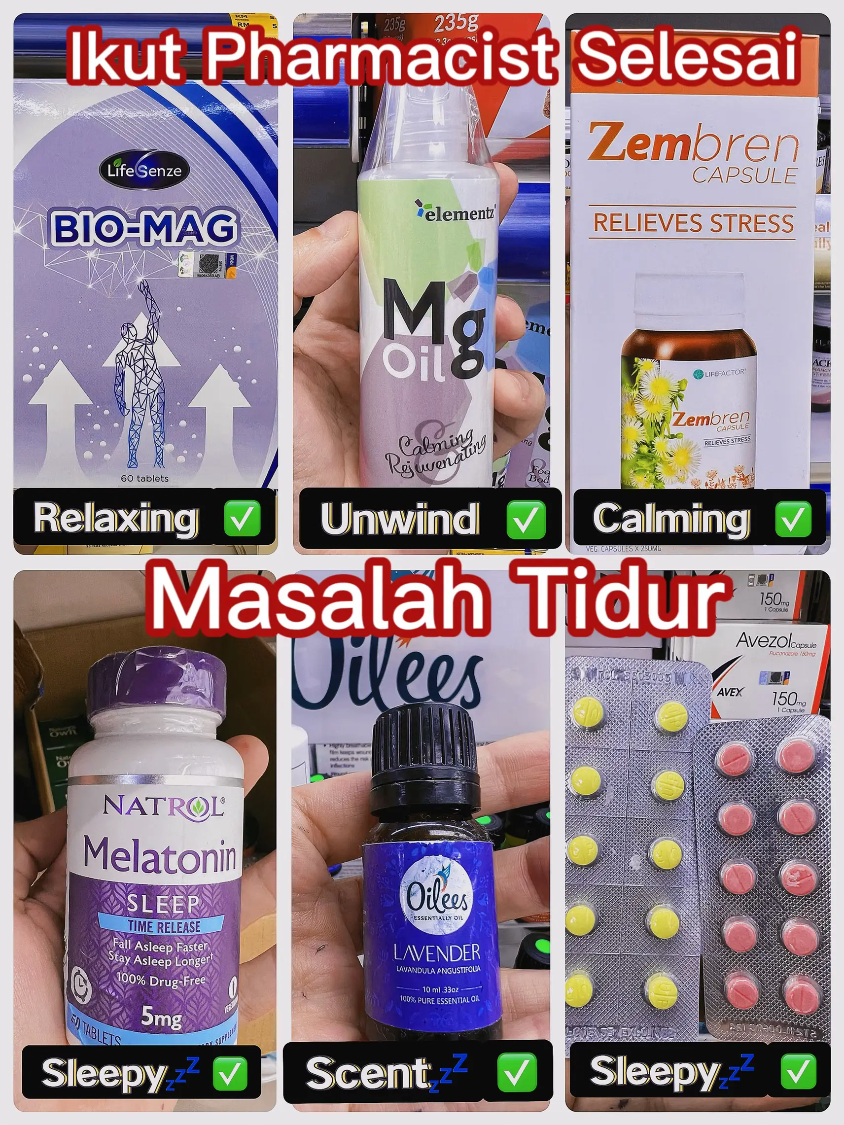 Pharmacist tlg improve SLEEP. Tidur smooth hari2 | Galeri diposting ...
