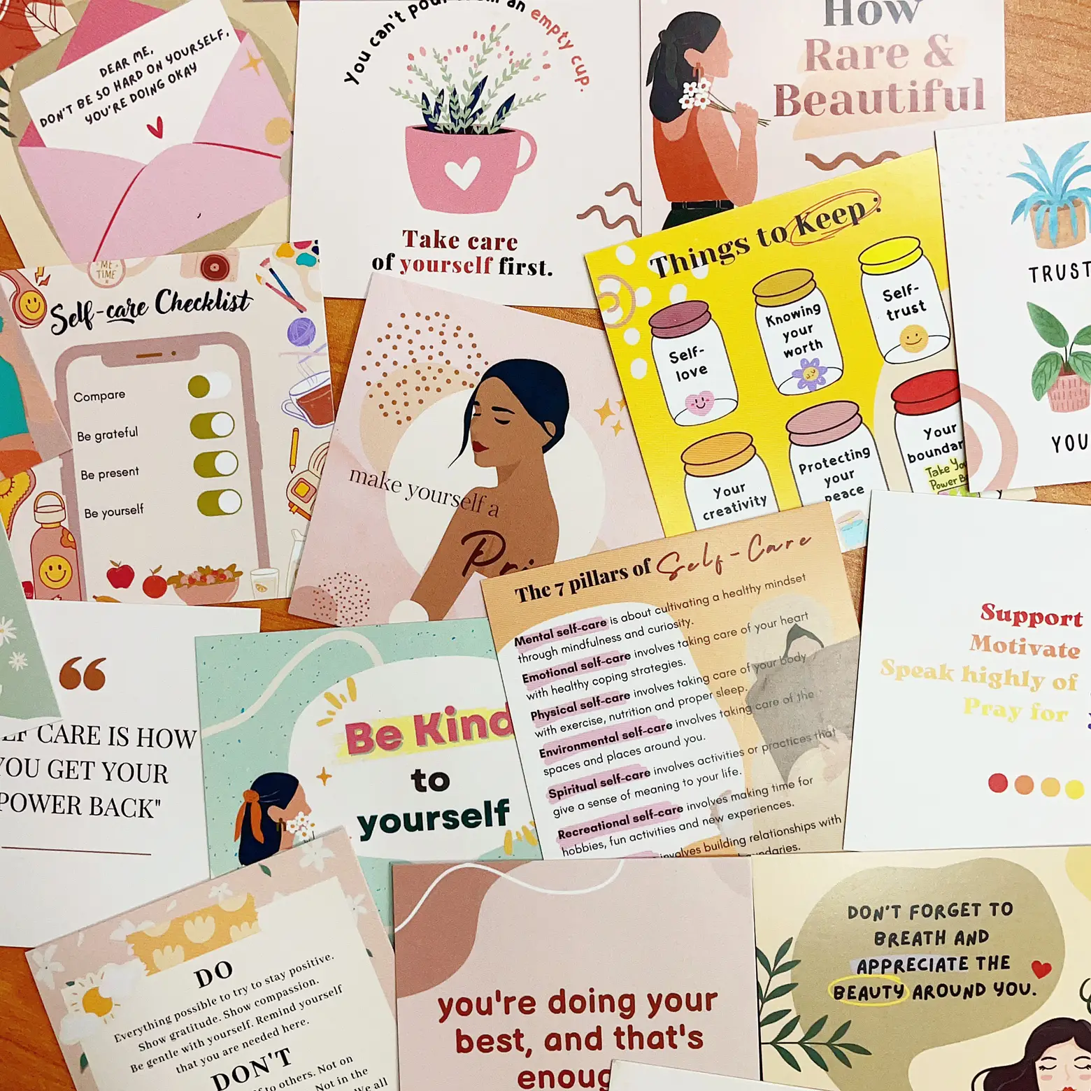 Aesthetic Self-Care Quote Cards | แกลเลอรีที่โพสต์โดย Natasa Twf | Lemon8