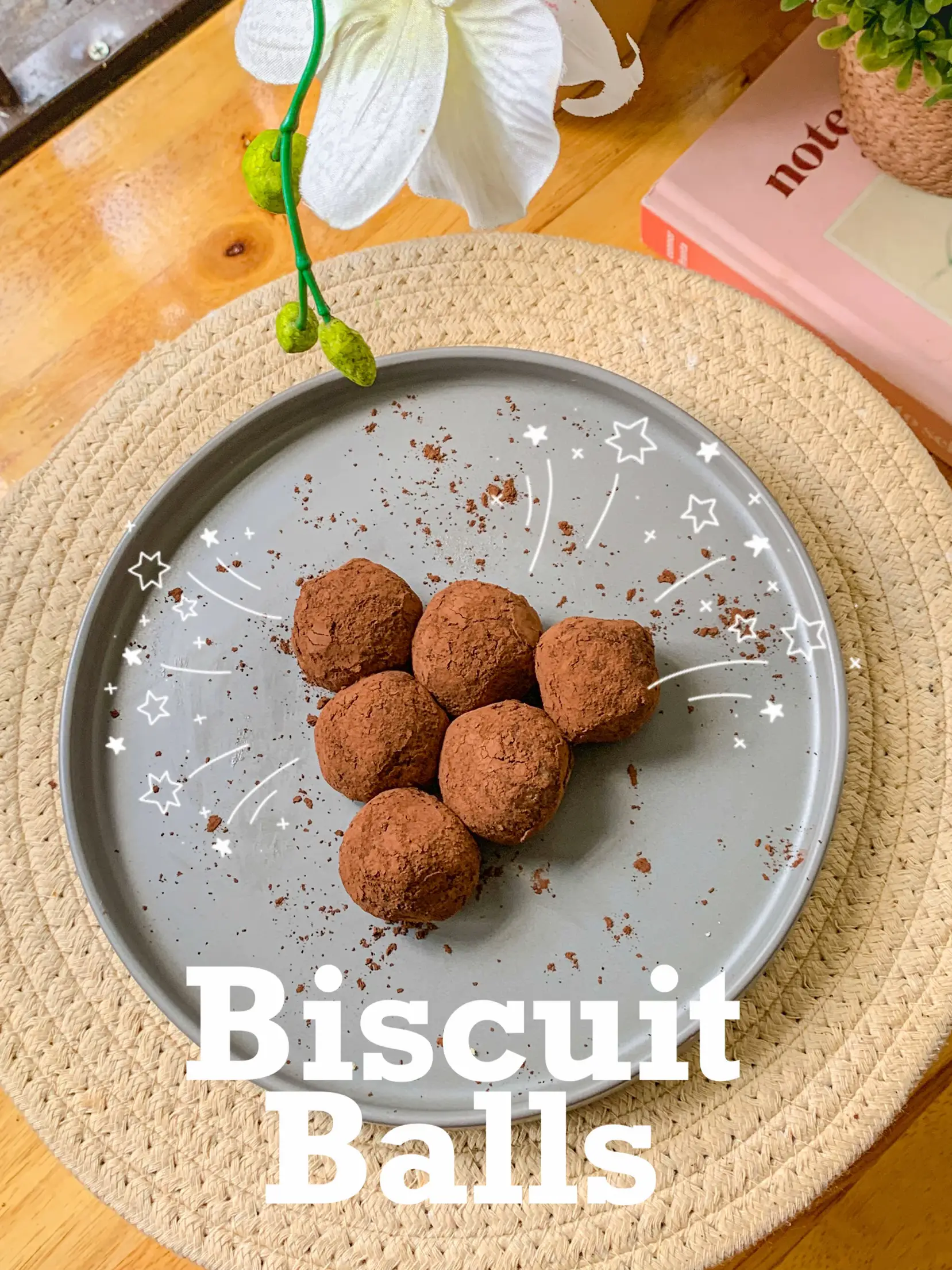 5 ingredients biscuits balls 🍪 | Video diterbitkan oleh Creamboba | Lemon8