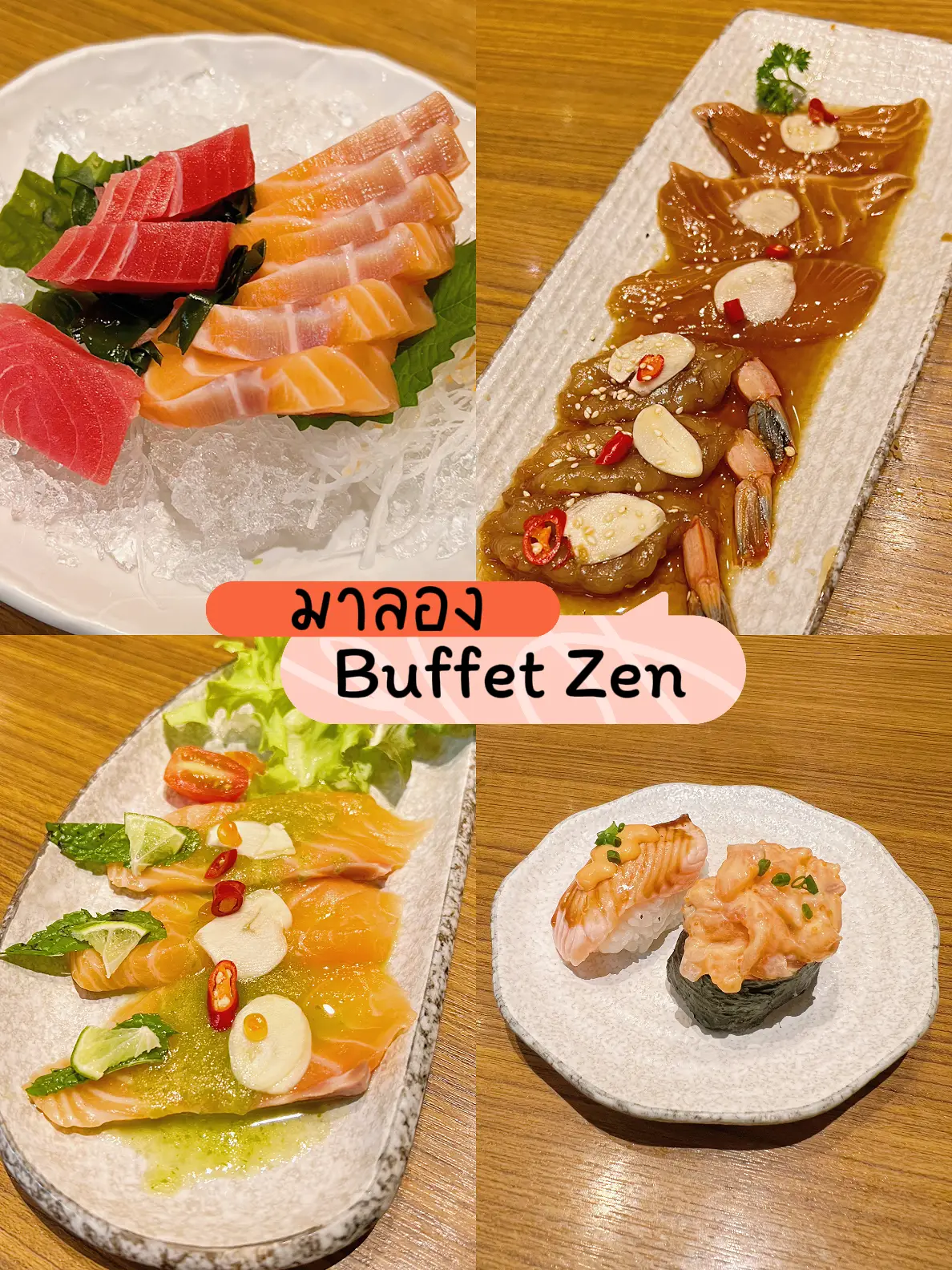 Buffet Shop Zen Japaneseを試してみましょう。漬物の生魚に焦点を当てています。 | Topが投稿したフォトブック ...