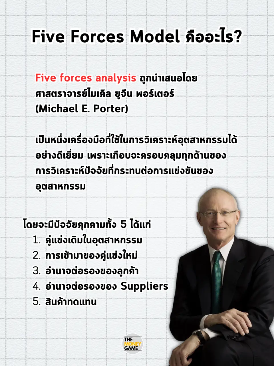 How to วิเคราะห์หุ้นแบบเซียน ด้วย 5 Forces Model | แกลเลอรีที่โพสต์โดย THE MONEY GAME | Lemon8