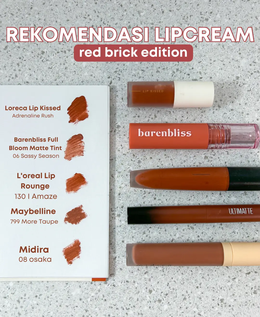MUST HAVE RED BRICKS LIPPIESS!! 🎀 | Galeri diposting oleh Vall | Lemon8