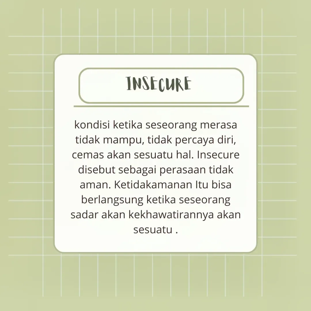 penting gak sih insecure itu? | Galeri diposting oleh bie | Lemon8