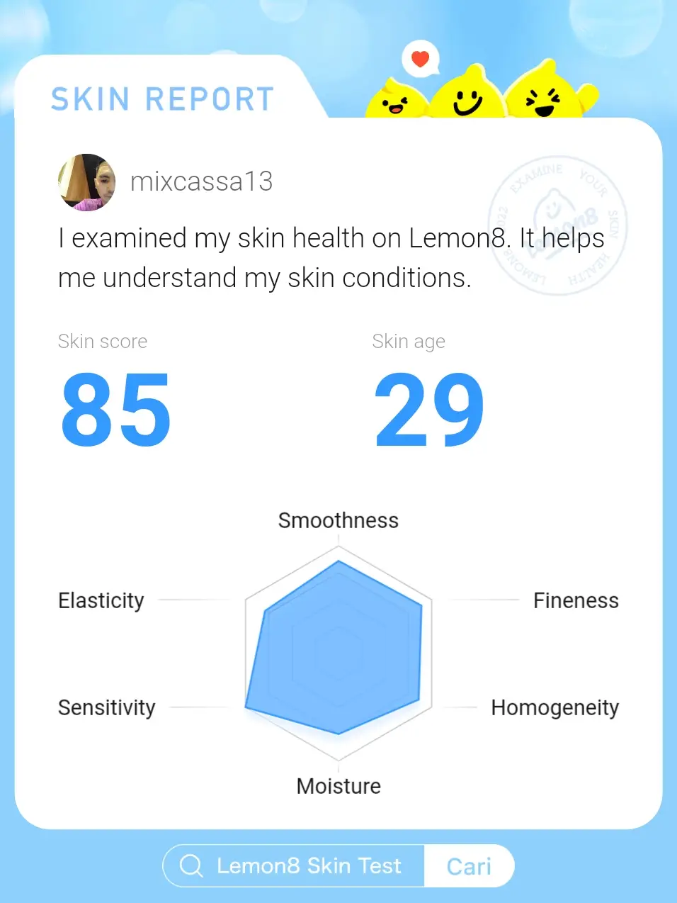 My Skin Report | Galeri disiarkan oleh mixcassa 13 | Lemon8