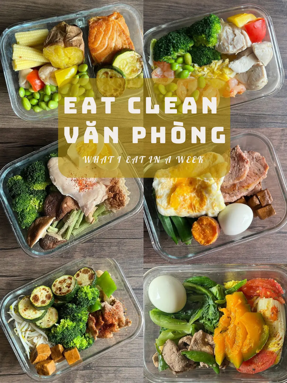 Thực đơn cơm trưa Eat Clean cho dân văn phòng🌽🍠🥗 | Bộ sưu tập do Cô bé ...