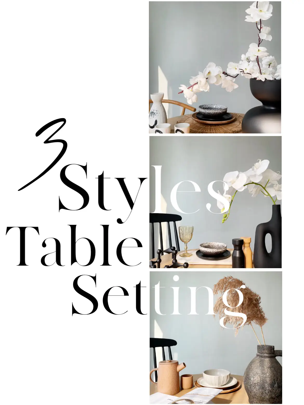 3 Styles Table Setting | Galeri diposting oleh Home.by.ans | Lemon8