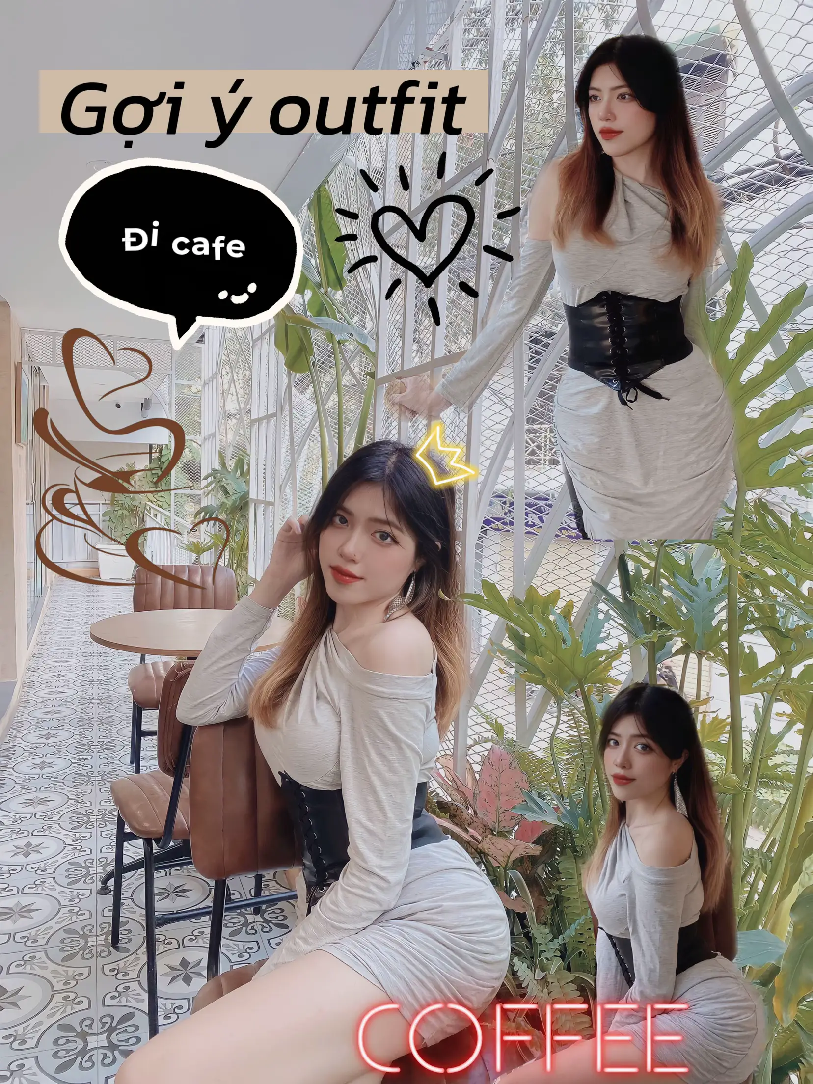 Gợi ý outfit đơn giản đi cafe vẫn sexy quyến rũ | แกลเลอรีที่โพสต์โดย Han Hyo Mii | Lemon8