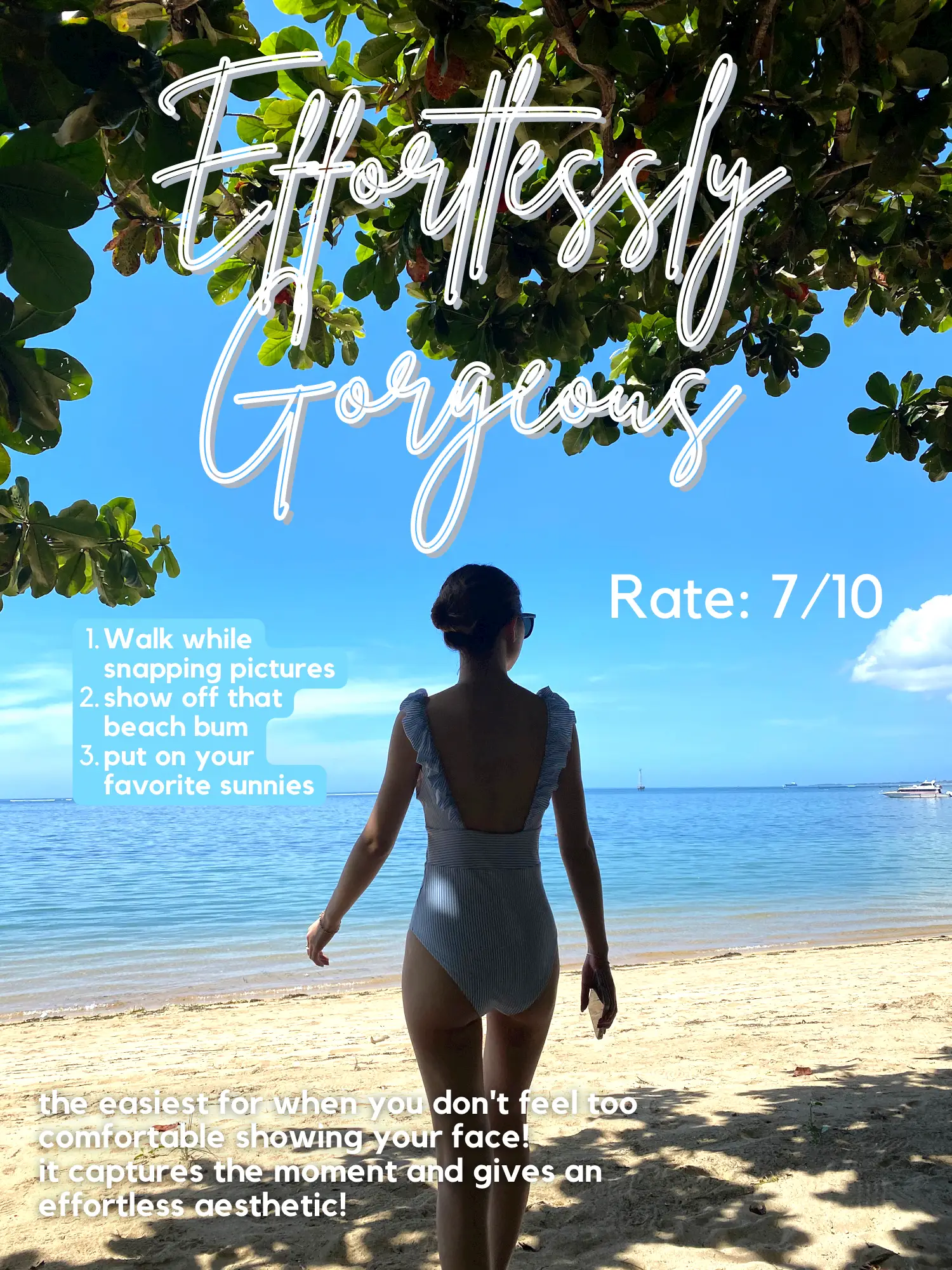 ULTIMATE BEACH POSES (super aesthetic) 🤍🌴 | แกลเลอรีที่โพสต์โดย Gabriella G | Lemon8