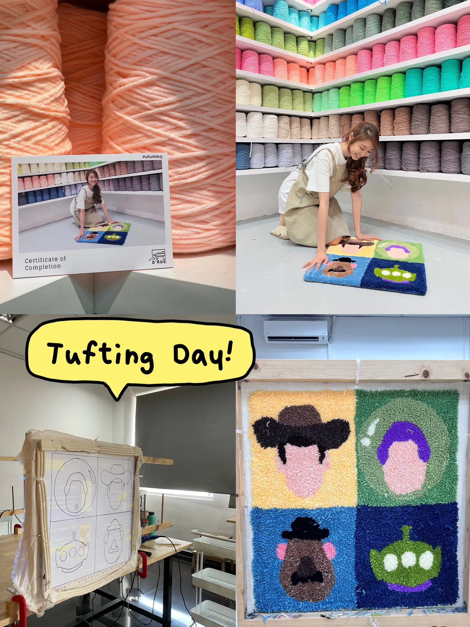 Tufting Day! 🧶 | แกลเลอรีที่โพสต์โดย 𝓐. ♡ | Lemon8