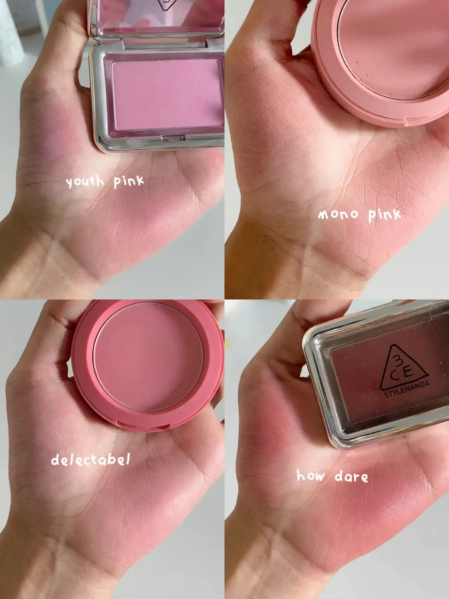 3CE blusher 🍎☁️ สีที่ชอบ ปัดแล้วเหมือนสาวเกาหลี! 🌷💖 | แกลเลอรีที่โพสต์ ...