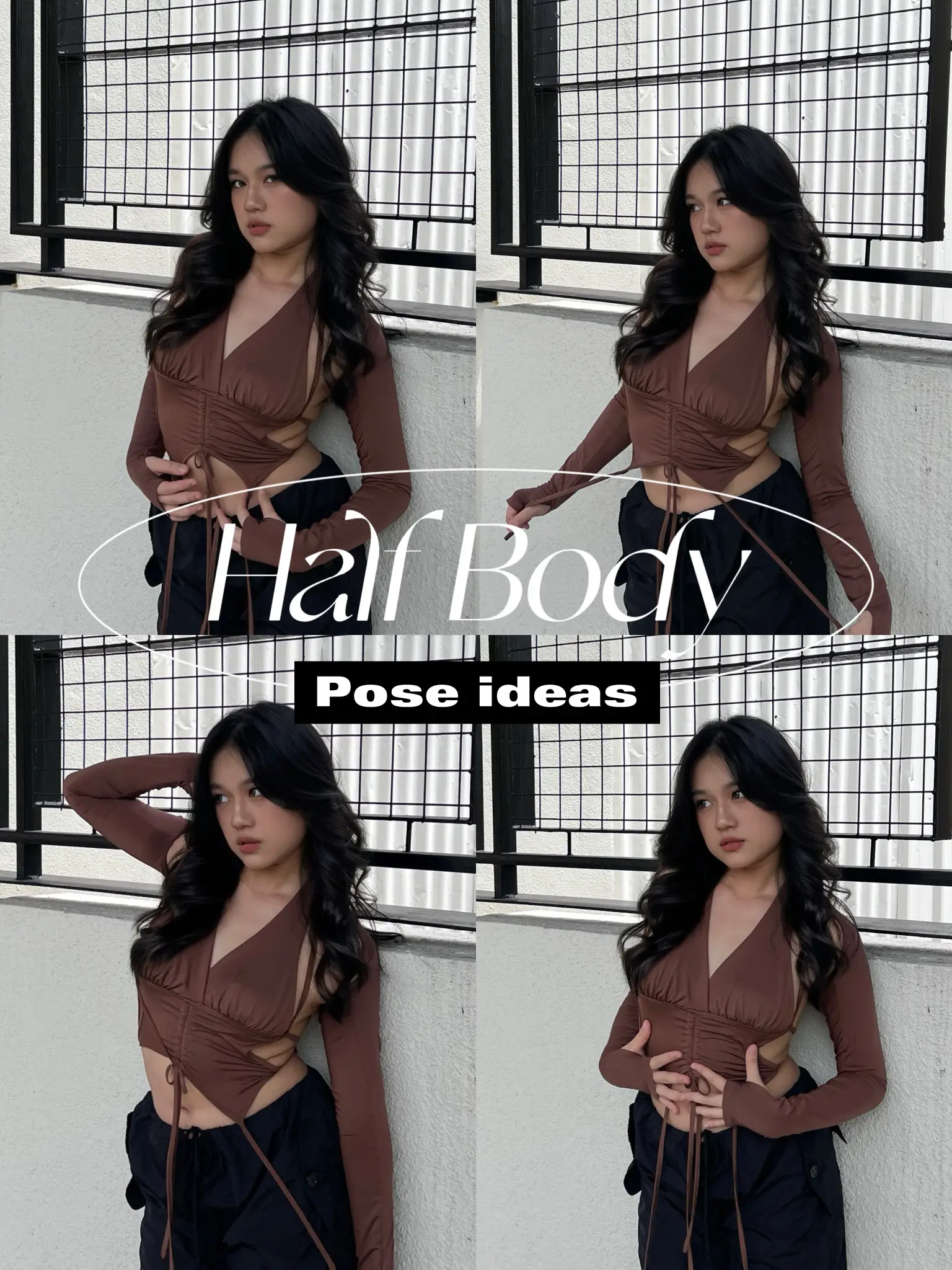 Half body pose ideas for shy girls 📸👉🏻👈🏻 | Galeri disiarkan oleh QiQi🏹 | Lemon8