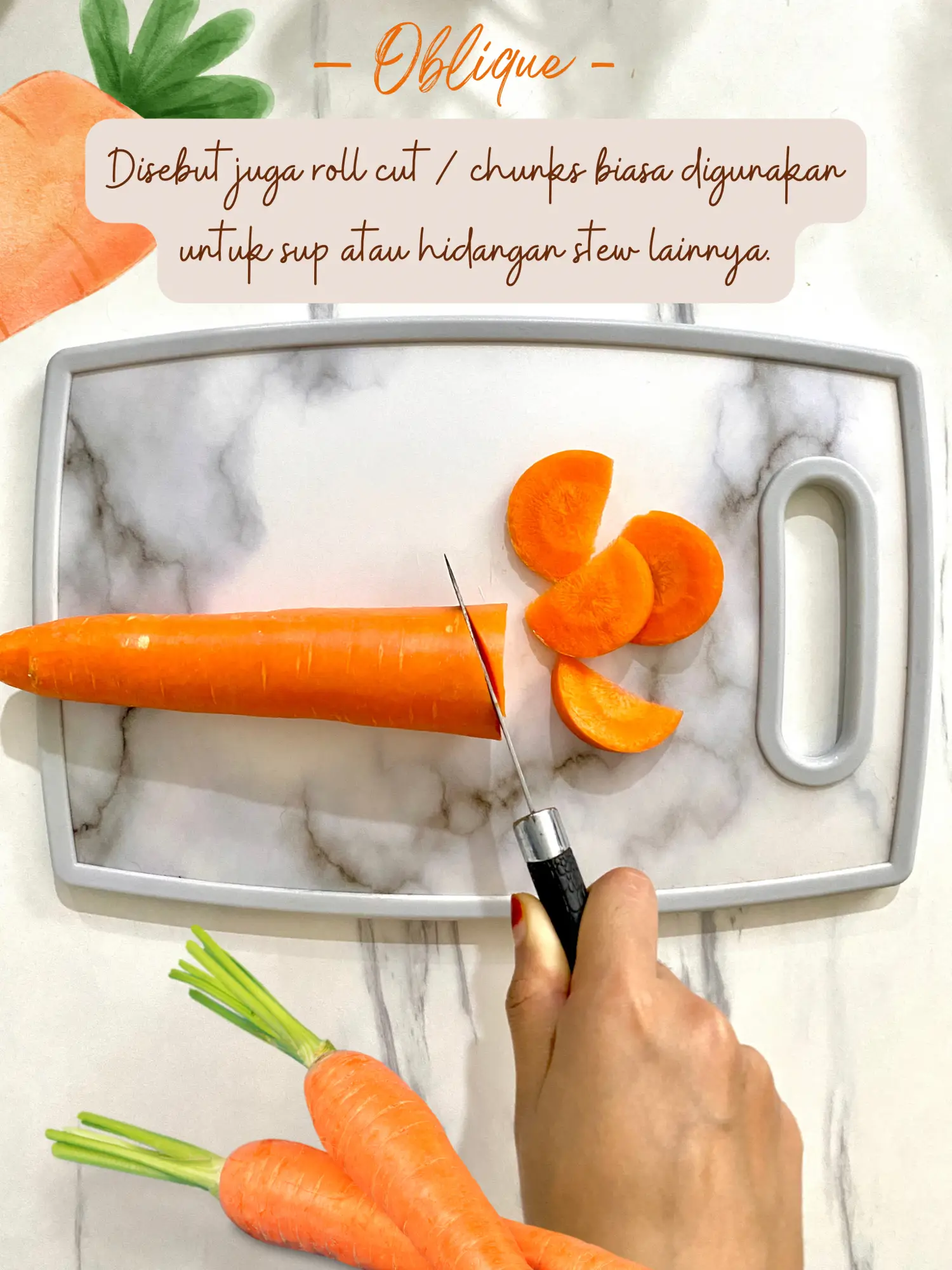 🥕 Jenis-jenis potongan sayuran 🥕 | Galeri disiarkan oleh Rien | Lemon8